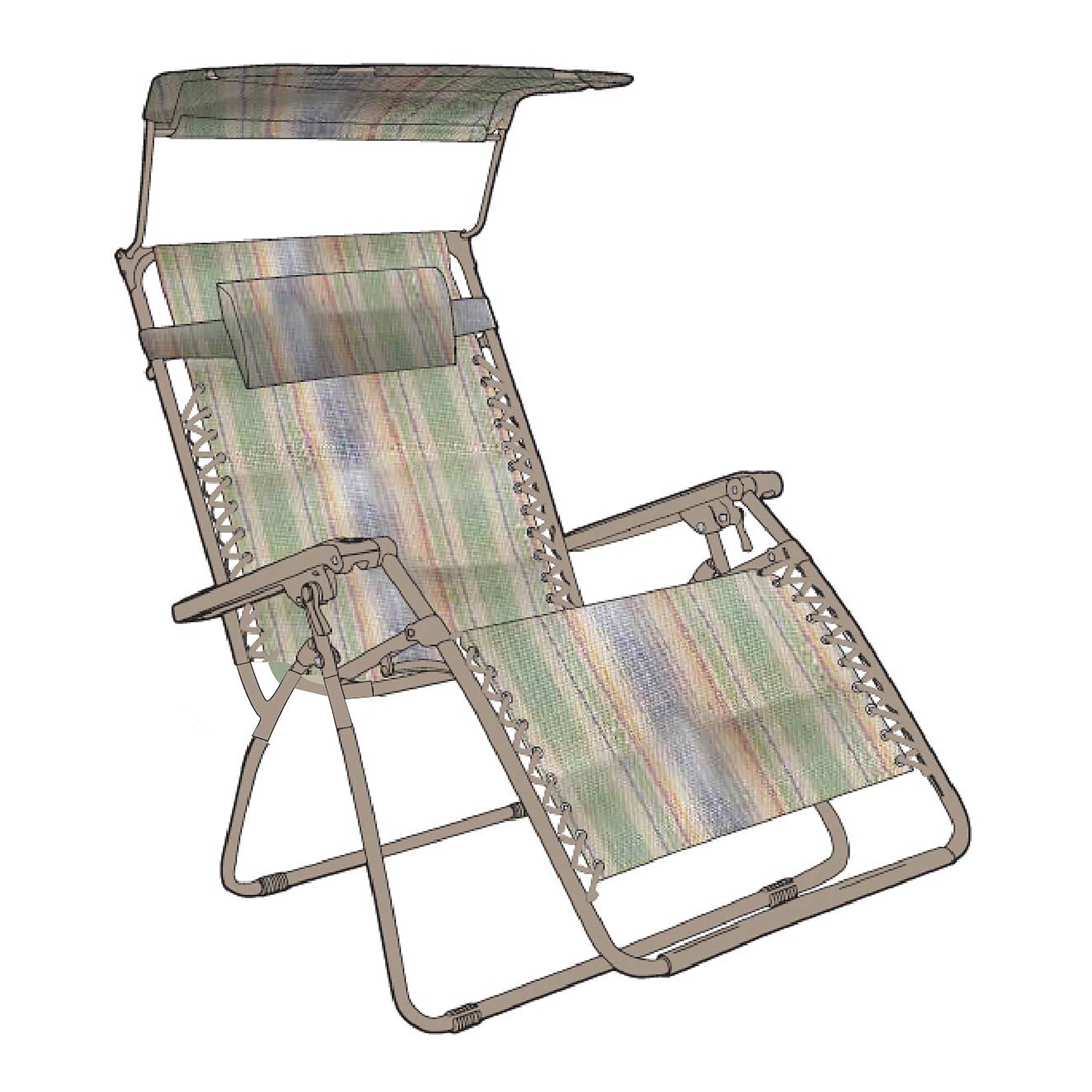 Bliss Hammocks Gravity Free Chair w/ Canopy & Pillow, 30-in. Wide XL ...