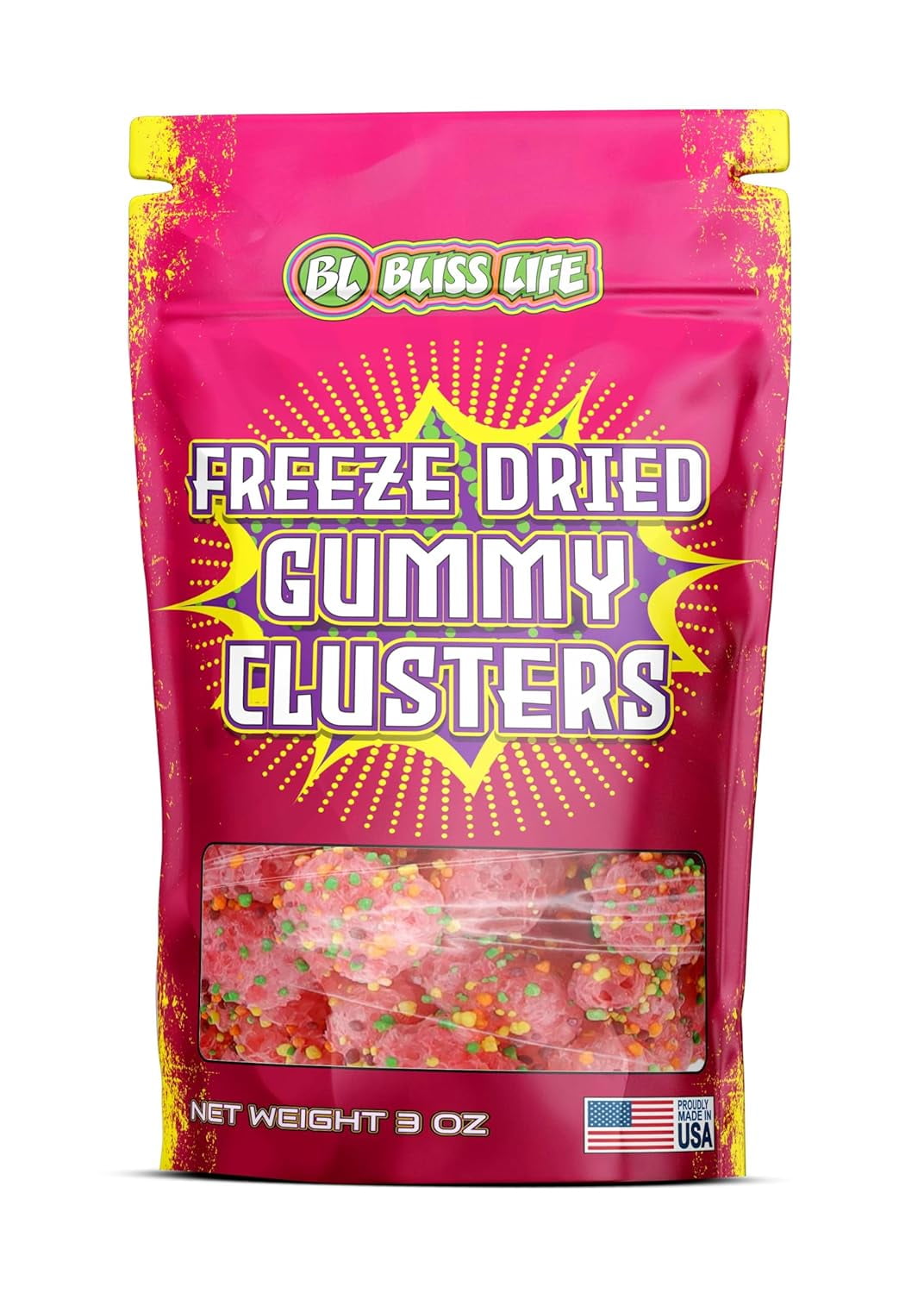 Bliss Life Freeze Dried Gummy Clusters Fruit Candy from TikTok, ASMR ...