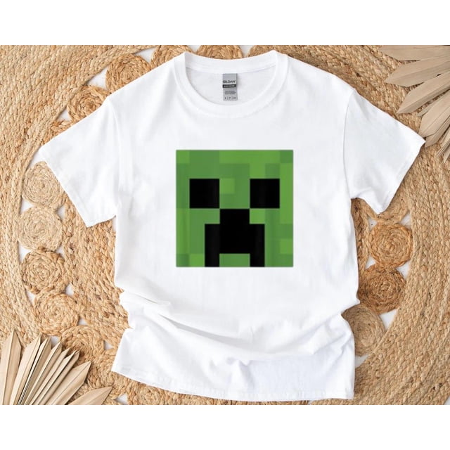 Bliss Minecraft Creeper Big Face T-Shirt, for men & women, up to size ...
