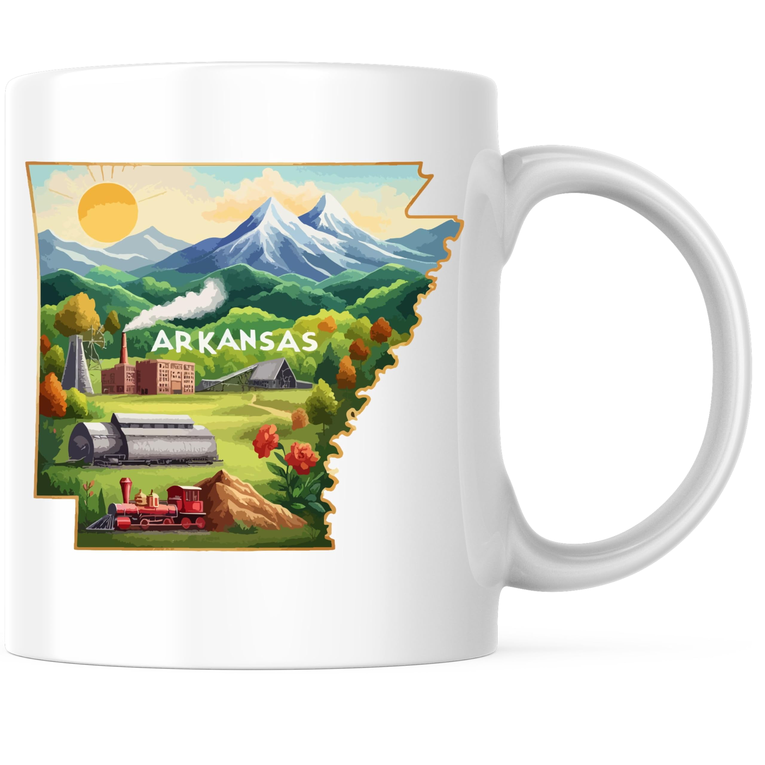 Bliss Monkey Co. Arkansas State Shape Coffee Mug - AR State Mug ...
