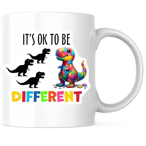 Bliss Monkey Co. Autism Awareness Coffee Mug - It s Ok To Be Different ...