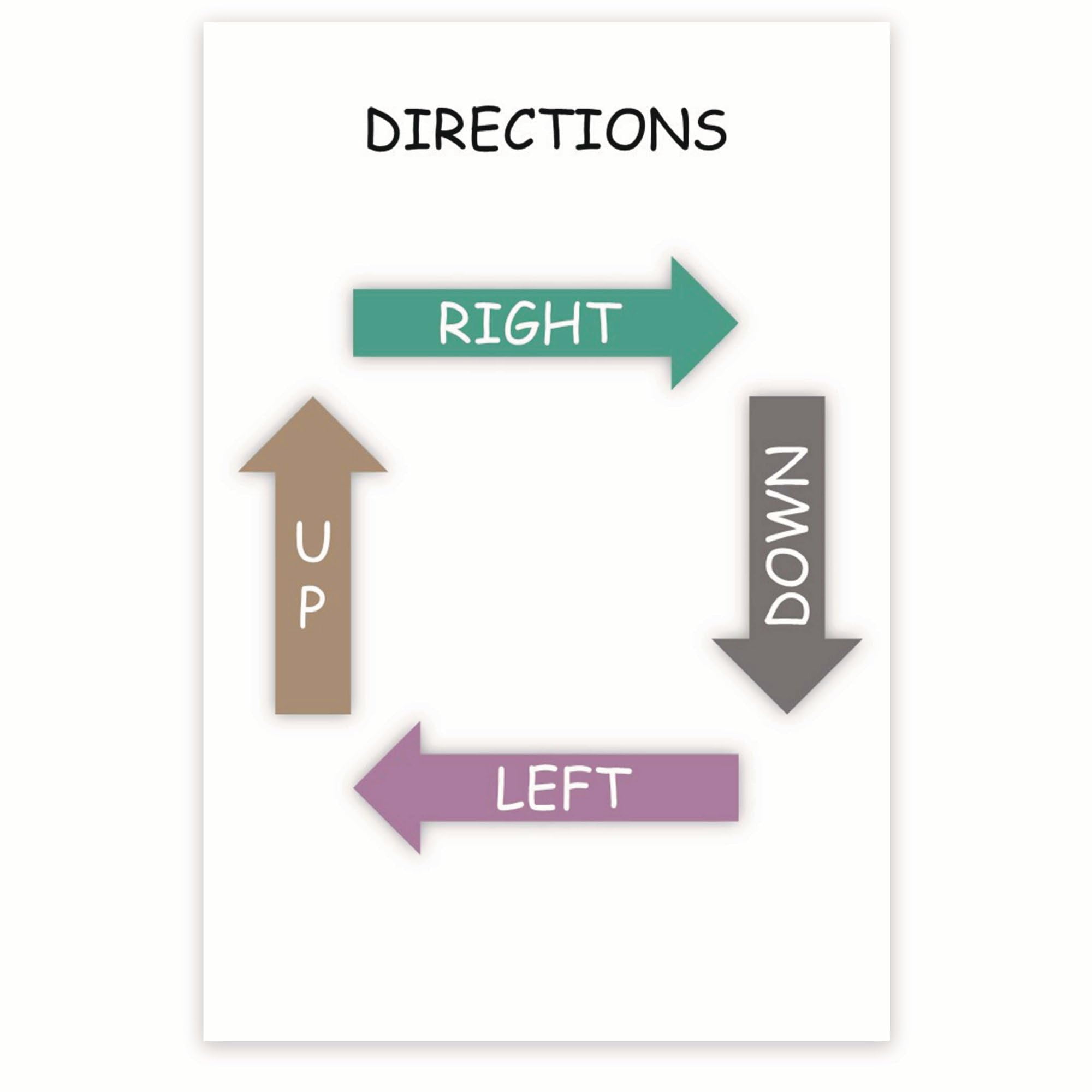 Bliss Monkey Co. Directions Classroom Poster - Early Learning Resources ...