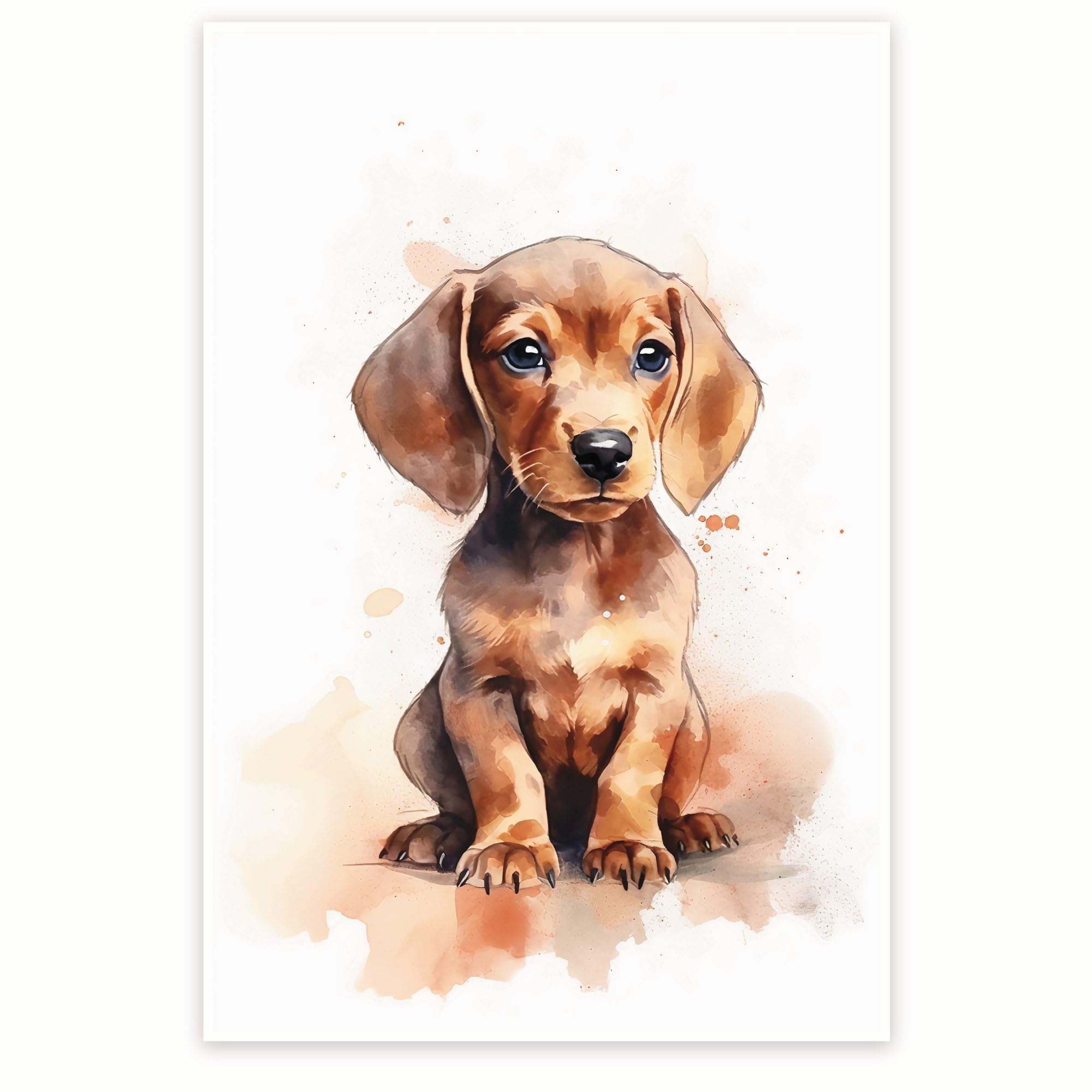 Bliss Monkey Co. Doxin Watercolor Poster - Cute Dachshund Dotson Breed ...