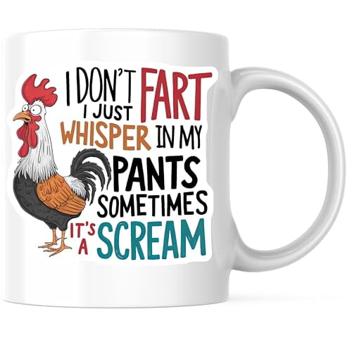 Bliss Monkey Co. Funny Chicken Quote Coffee Mug - Humorous Rooster ...