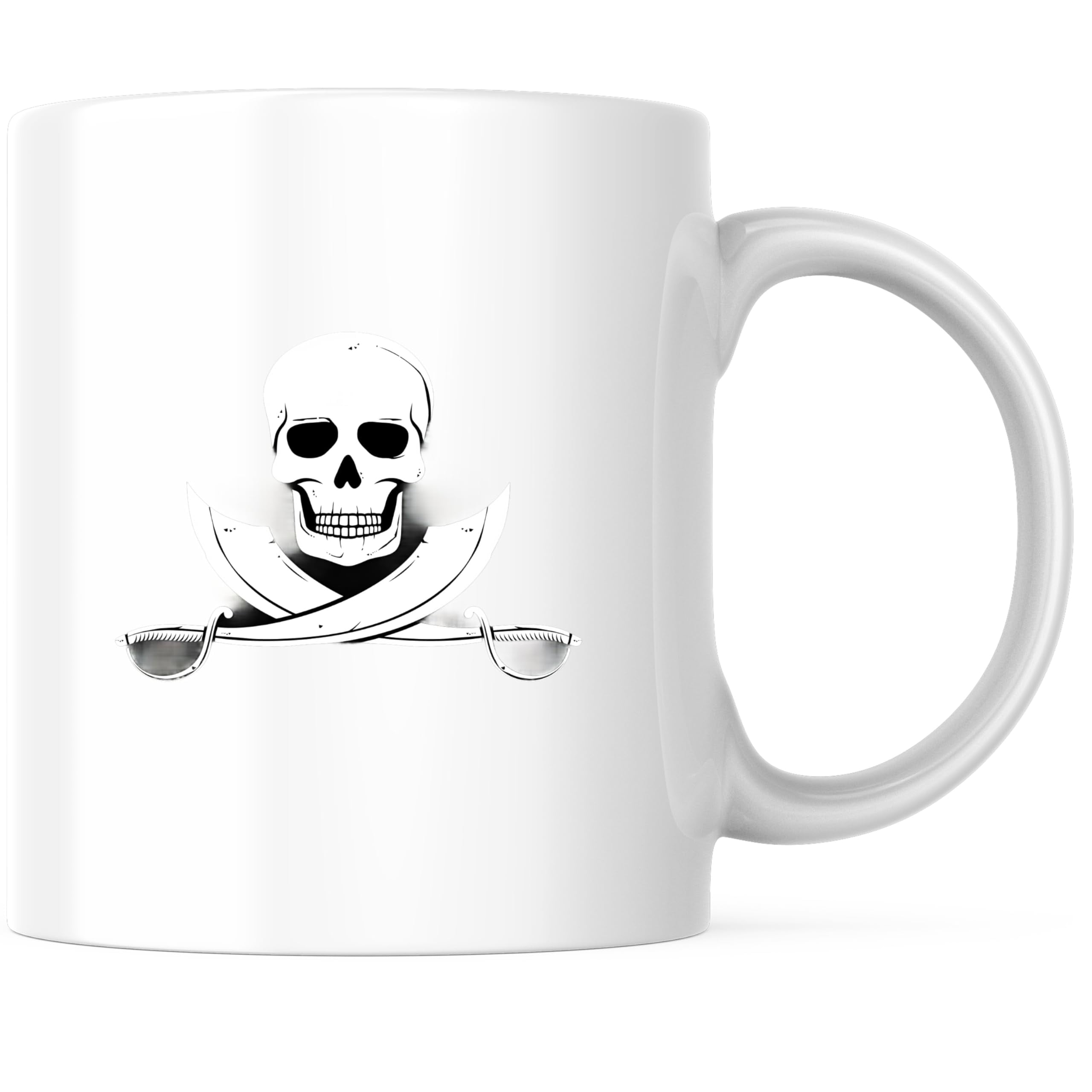 Bliss Monkey Co. Jolly Roger Pirate Flag Coffee Mug - Pirate Skull - 11 ...
