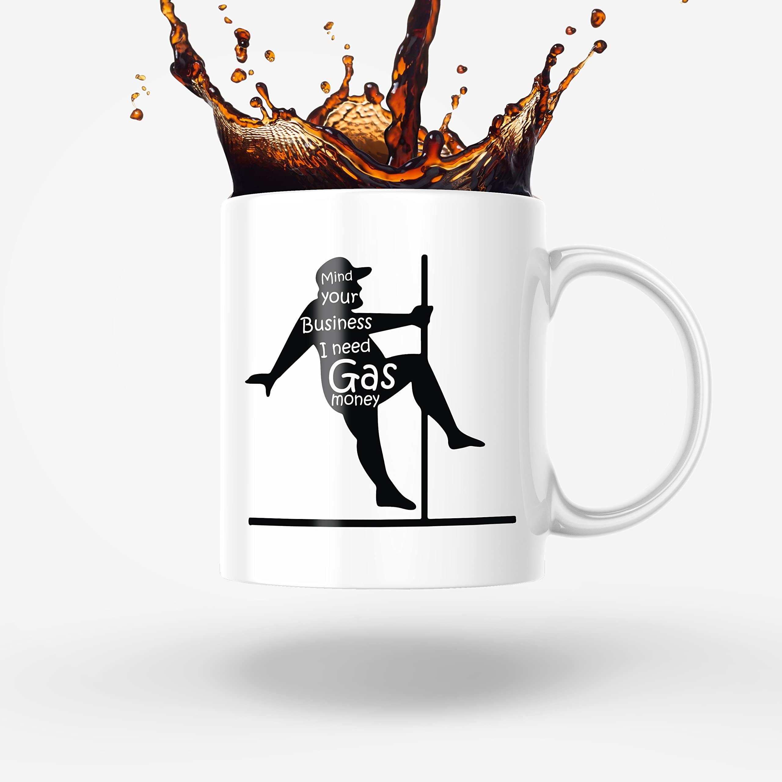 Bliss Monkey Co. Mind Your Business I Need Gas Money - Funny Coffee Mug ...