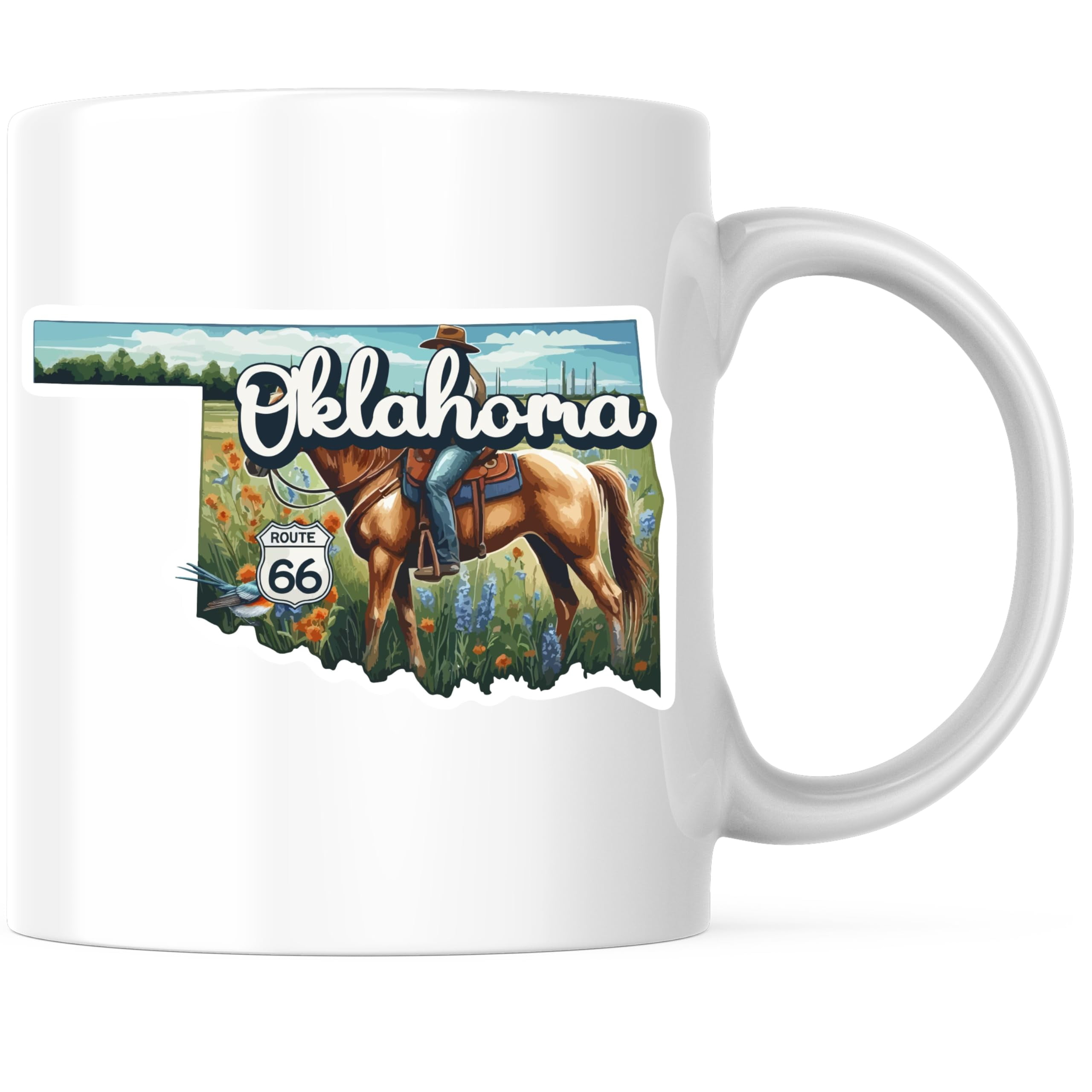 Bliss Monkey Co. Oklahoma State Shape Coffee Mug - OK State Mug ...