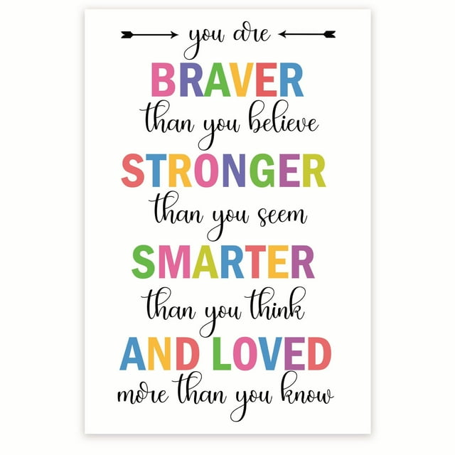 Bliss Monkey Co. You Are Braver Than You Believe Poster - Positive ...