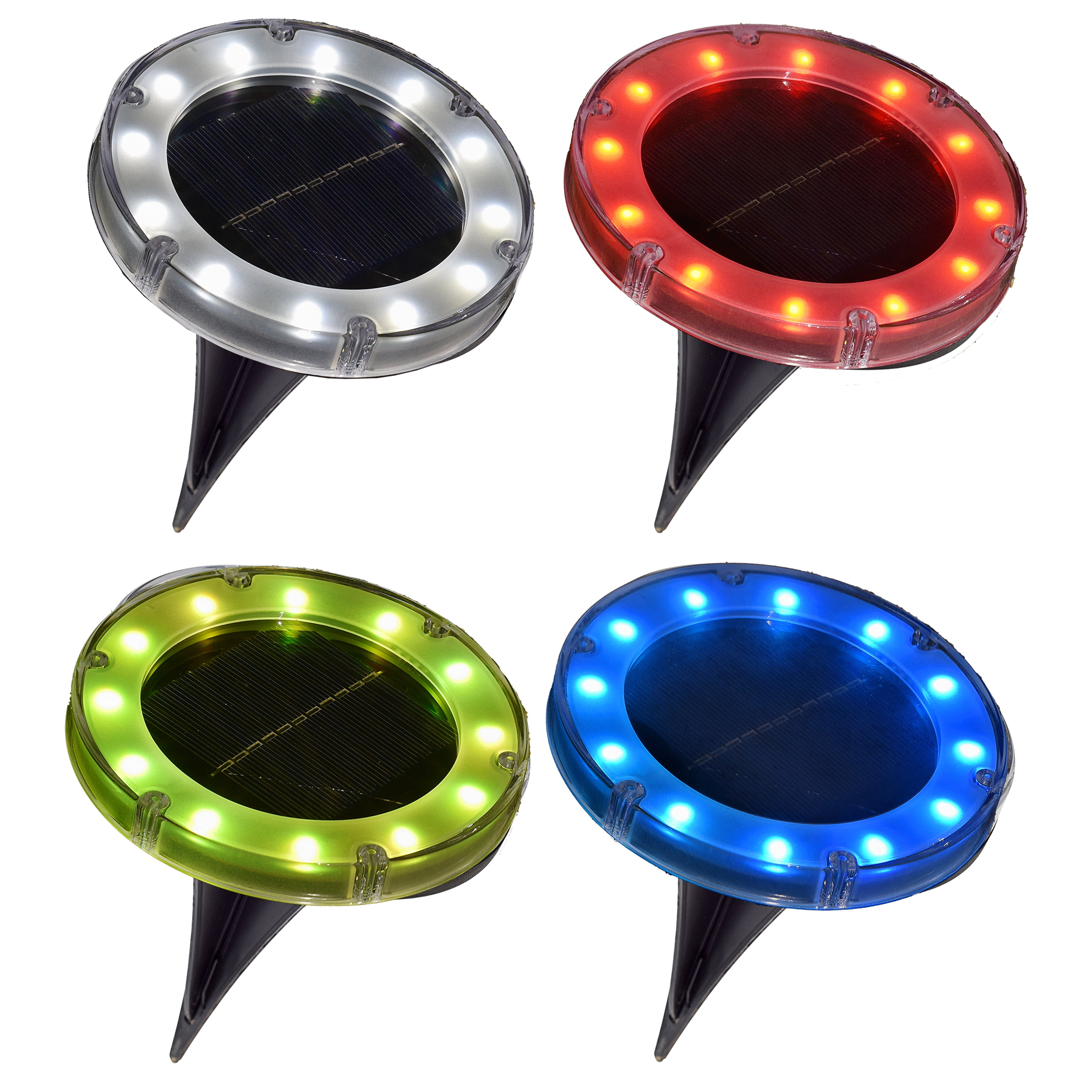 Bliss Outdoors Solar Powered LED Pathway Lights, 4-Pack, 2 Light Modes ...