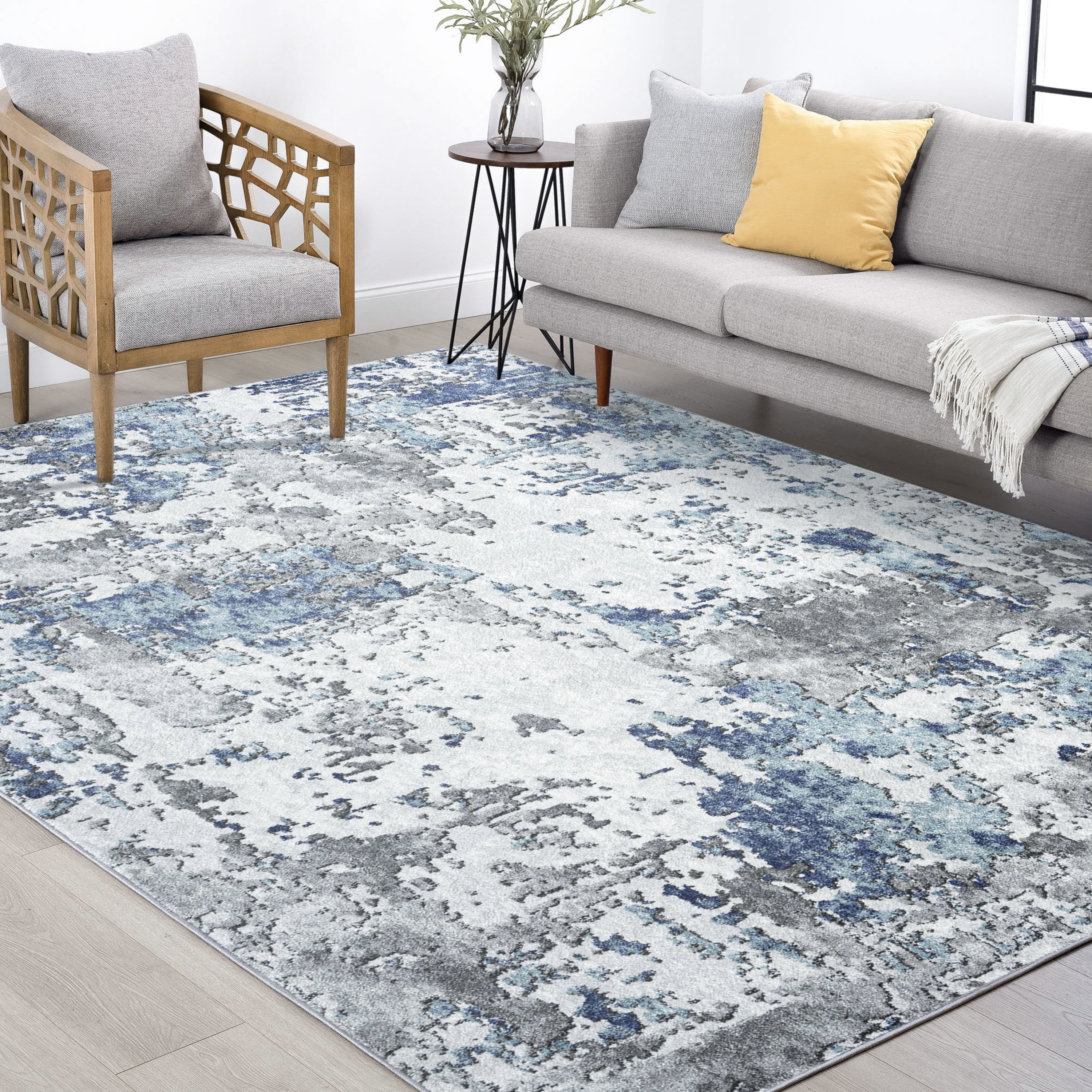 Bliss Rugs Modern Contemporary Geometric Area Rug, Indoor Rugs for ...