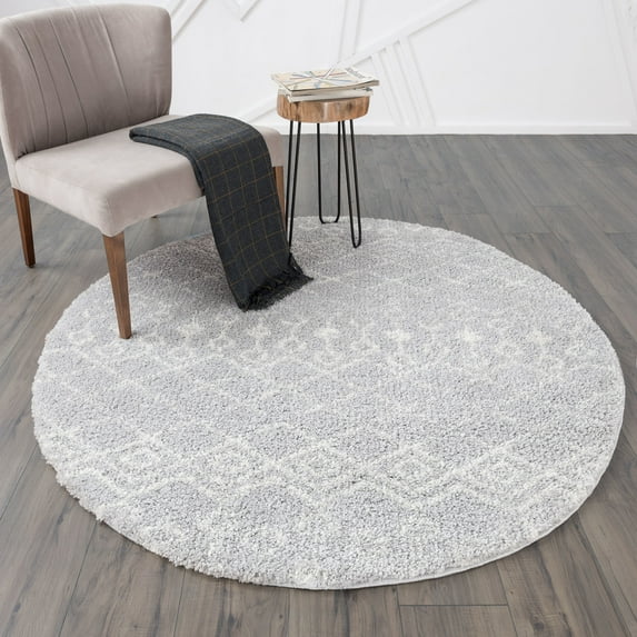 Free Shipping! Bliss Rugs Tufted Shag Tribal Boho Round Rug for Living ...