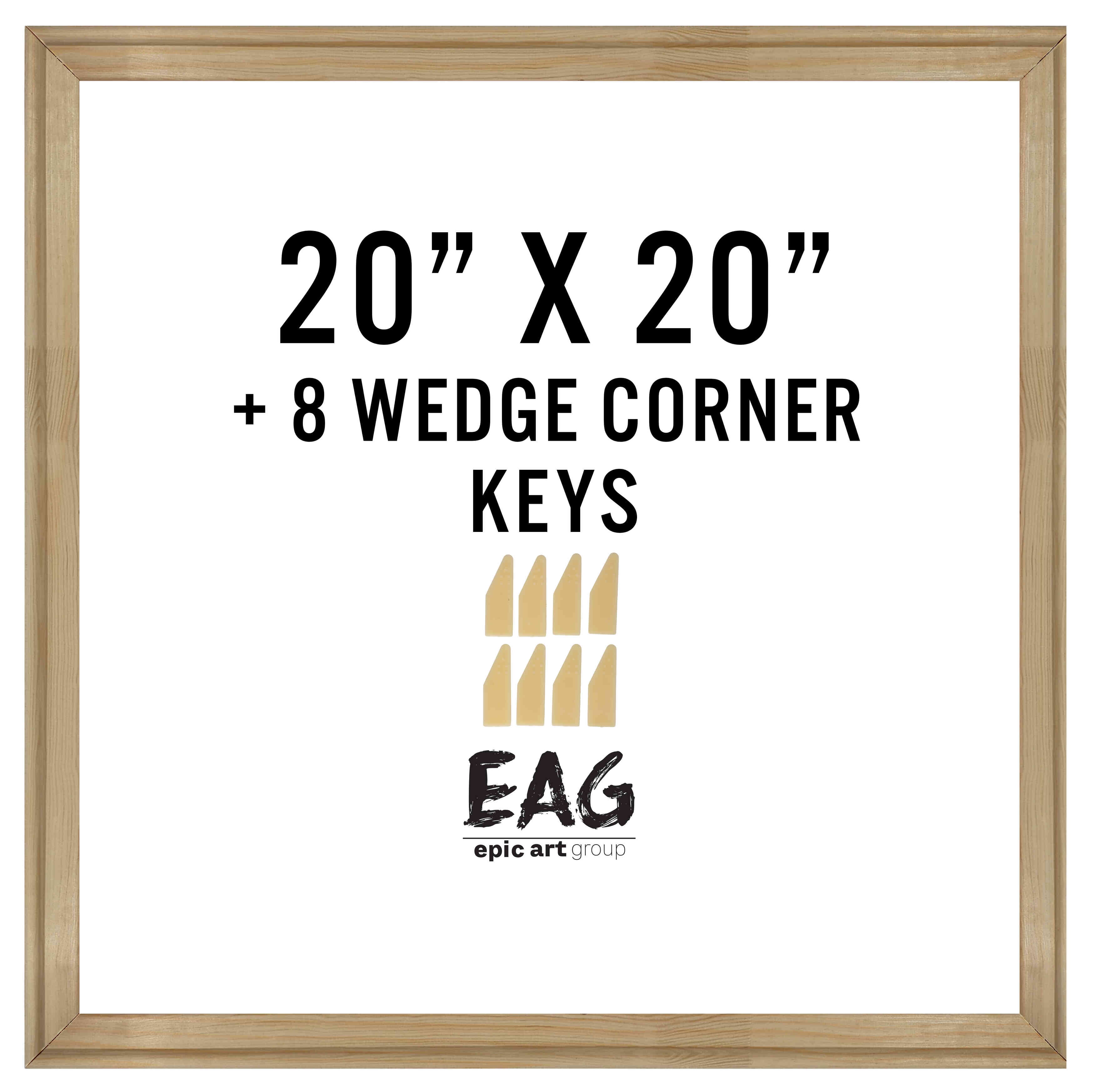 Bliss Solid Wood Gallery Stretcher Bar DIY Kit 1.5" Deep With Plastic ...