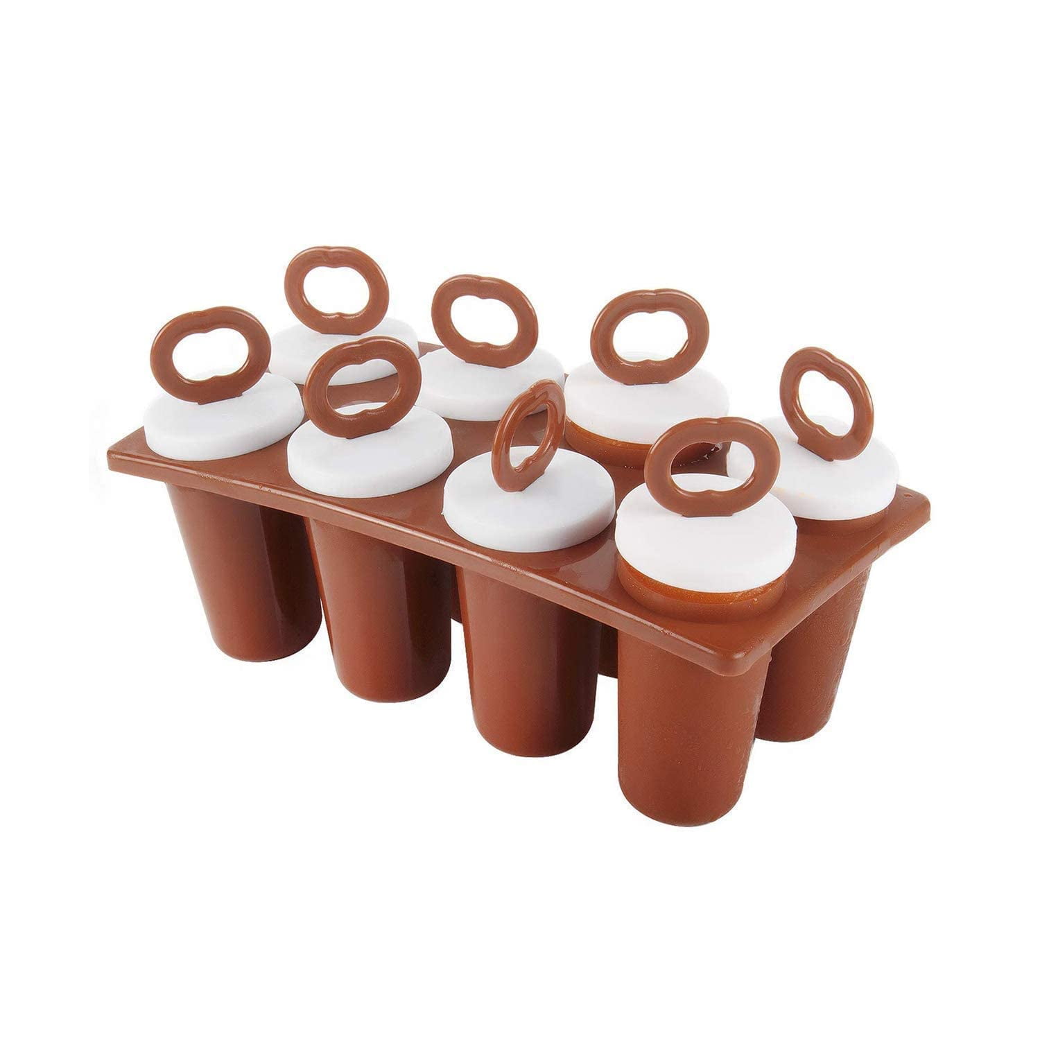 Bliss Times Kulfi Maker 8 Pcs Plastic Popsicle Mould Homemade Reusable ...