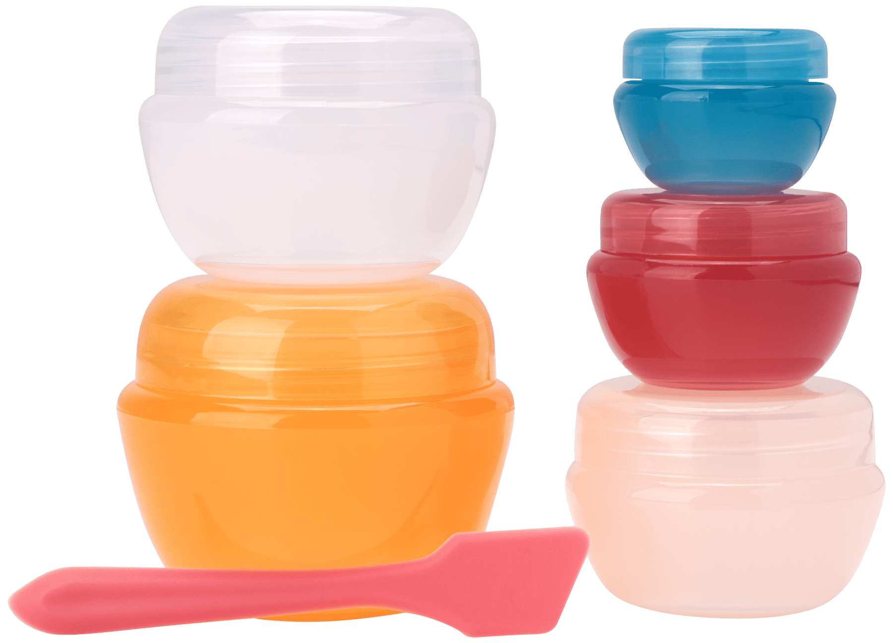Bliss Travel Jars Set - 5 Piece Refillable Travel Size Containers with ...