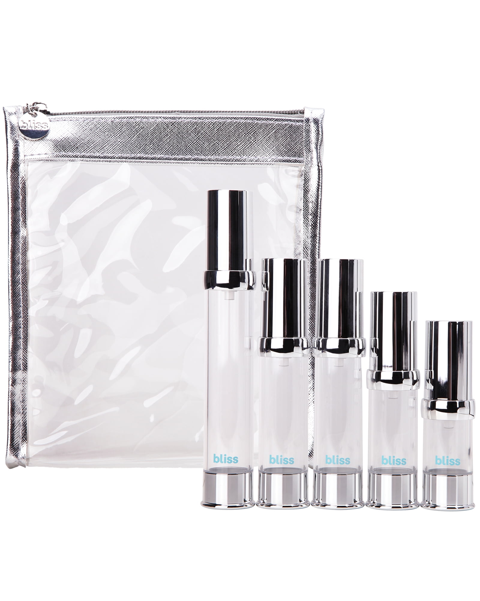 Bliss Travel Jars Set - 5 Piece Refillable Travel Size Containers with ...