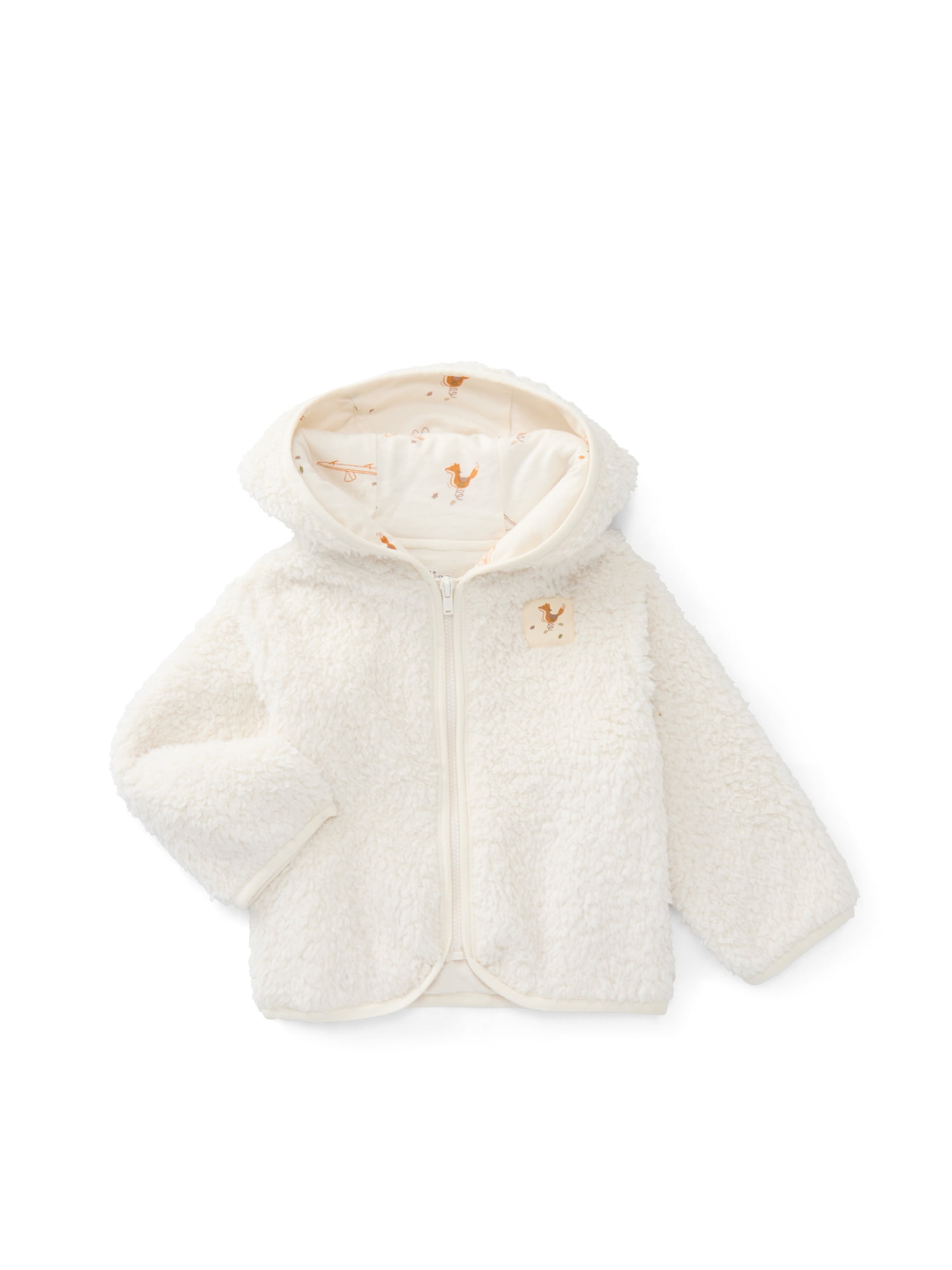 Bliss by Garanimals Baby Boys or Girls Zip-Up Fleece Hoodie, Sizes 6M ...