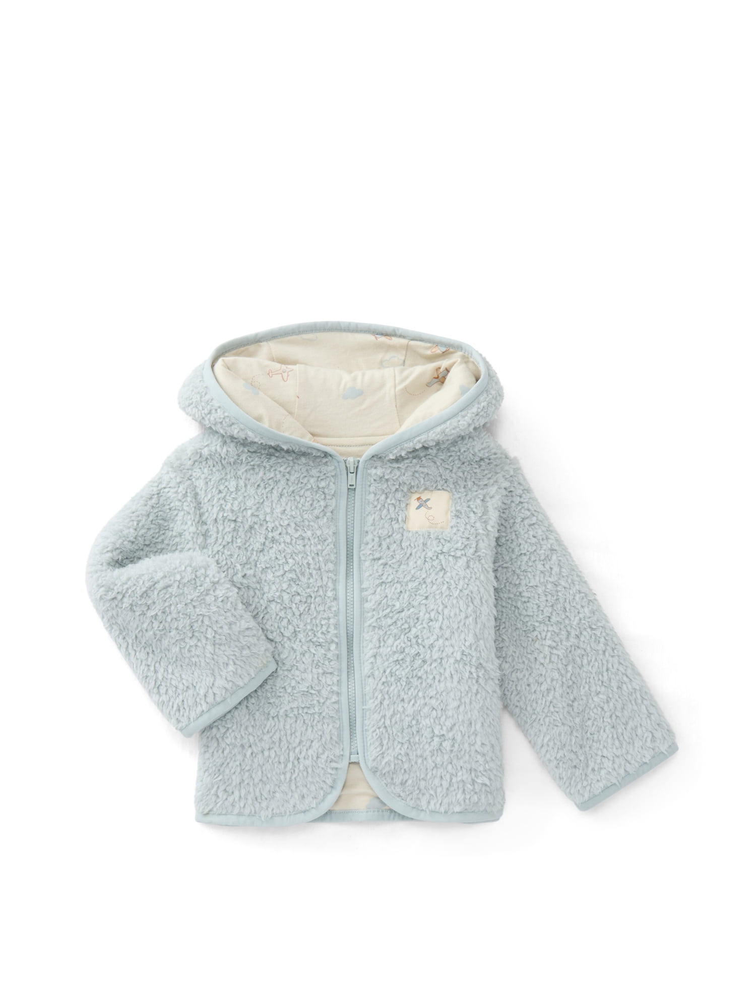 Bliss by Garanimals Baby Boys or Girls Zip-Up Fleece Hoodie, Sizes 6M ...