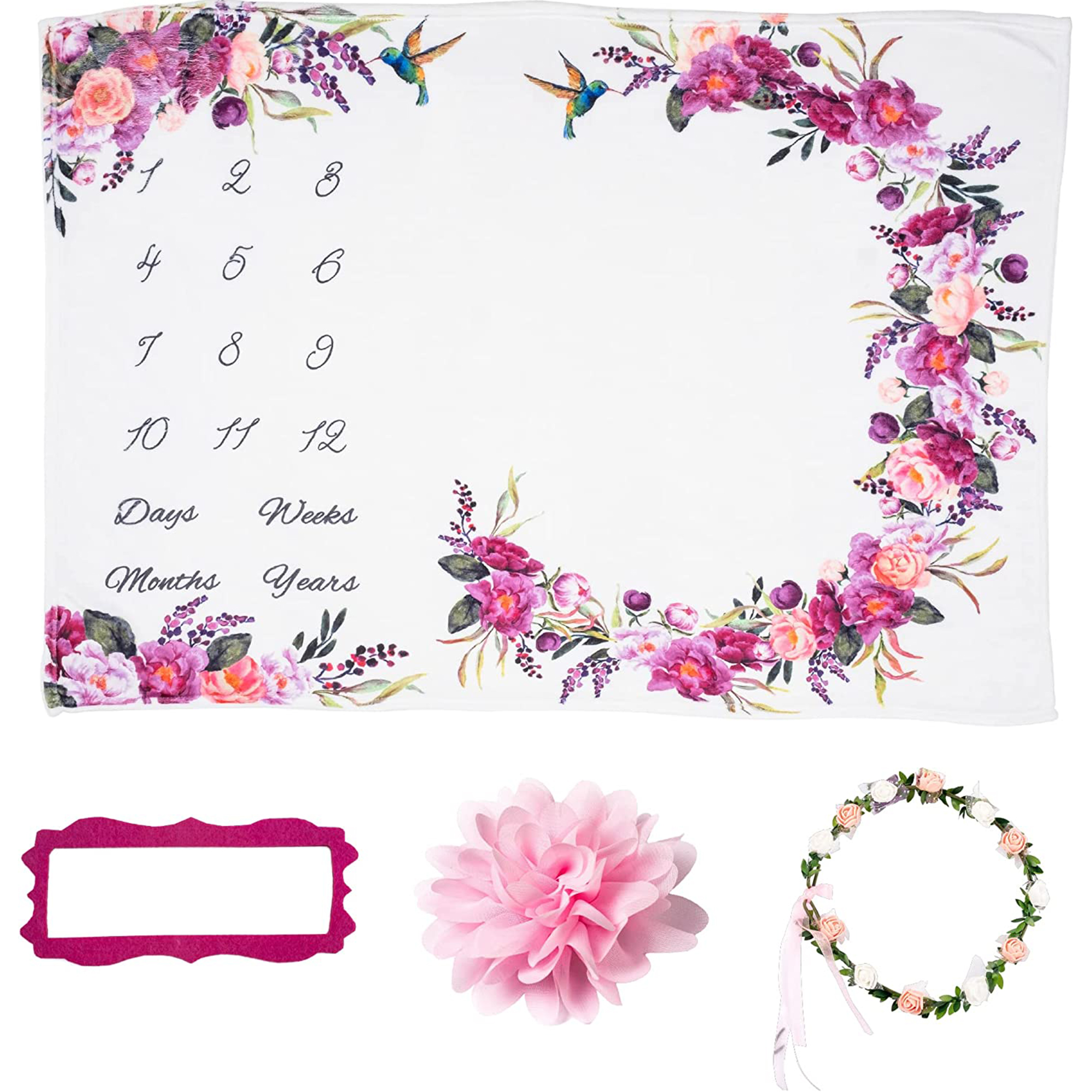 GIXUSIL Baby Monthly Milestone Blanket for Boy or Girl - Forever Loved ...