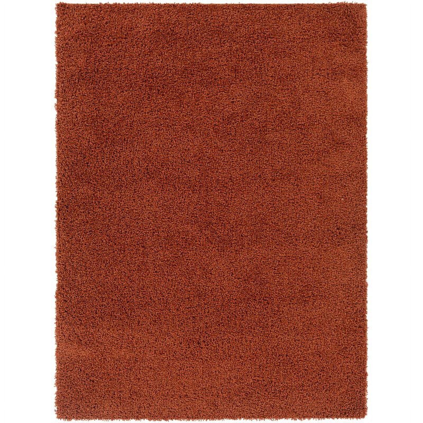 Bliss shag BLI-2302 5'3" x 7' Rectangle Area Rug in Burnt Orange ...