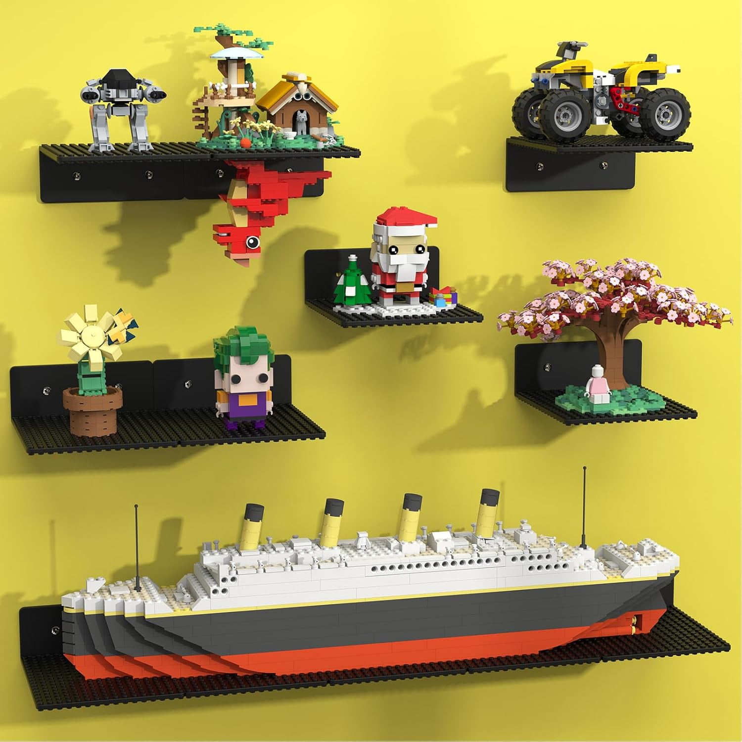 BlissBox 12-Pack Floating Shelves for Wall Compatible with Lego ...