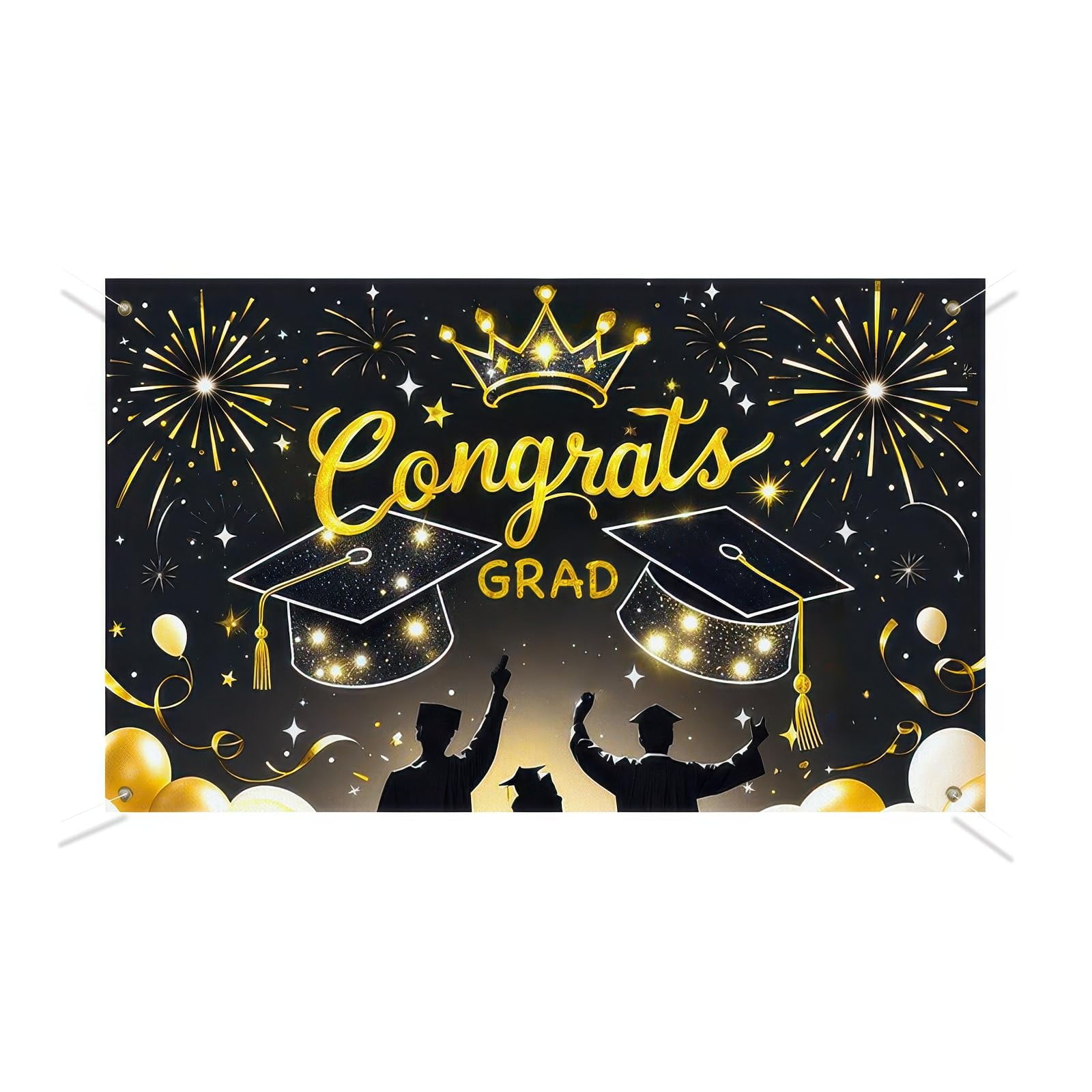 BlissYard Congrats Class of MMF7 2025 Graduation Decorations Backdrop ...