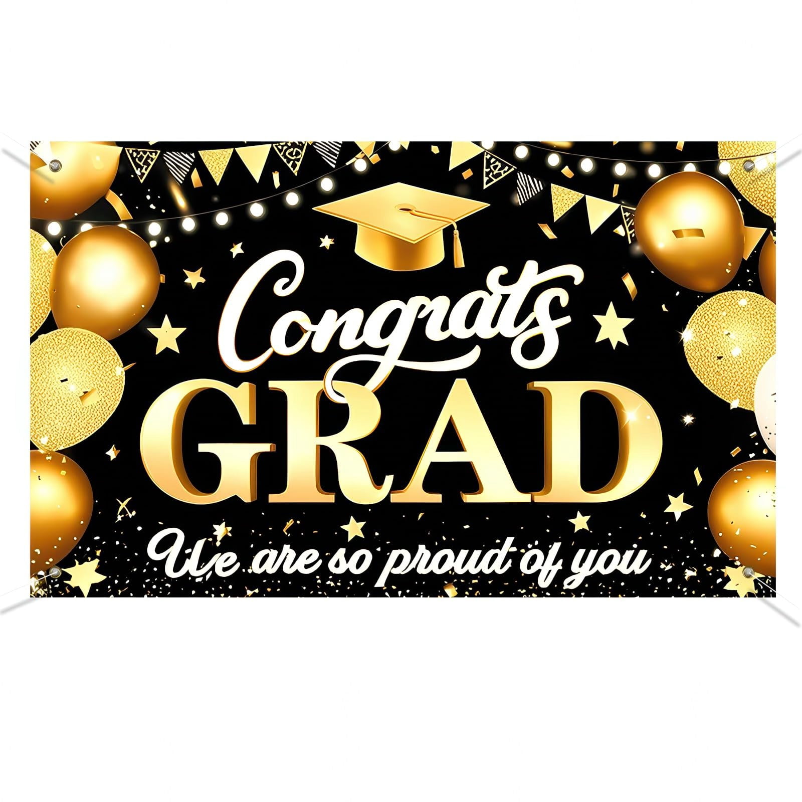 BlissYard Congrats Class of OIF8 2025 Graduation Decorations Backdrop ...