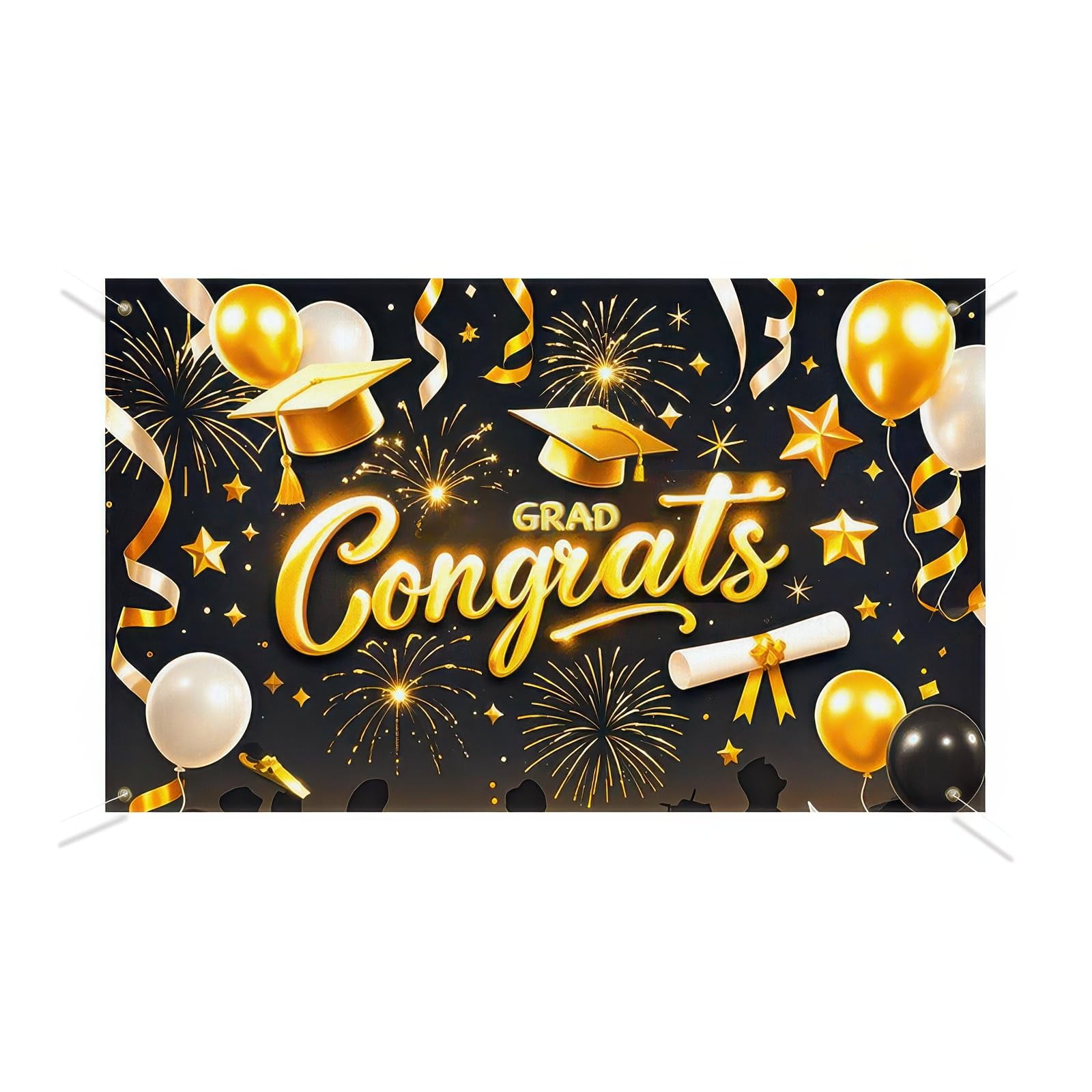 BlissYard Graduation Banner Congrats DHF10 Grad Graduation Backdrop ...