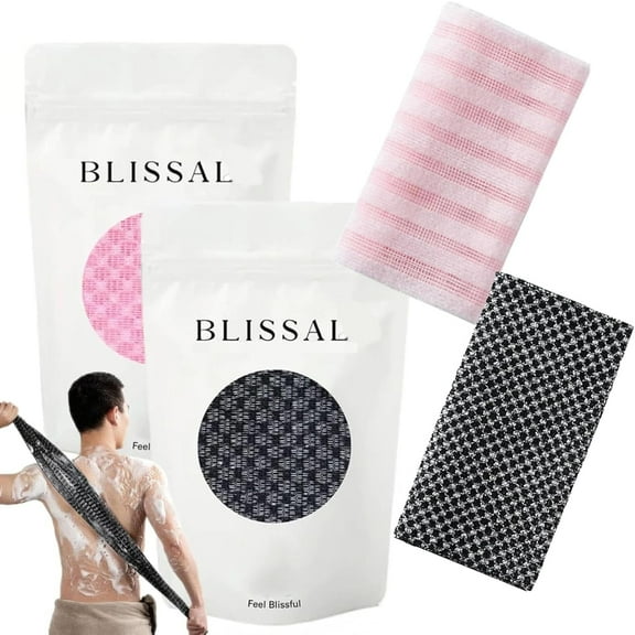 BLISALI Exfoliating Shower Towel 47",Premium Scrub Wash Cloth for Body ...