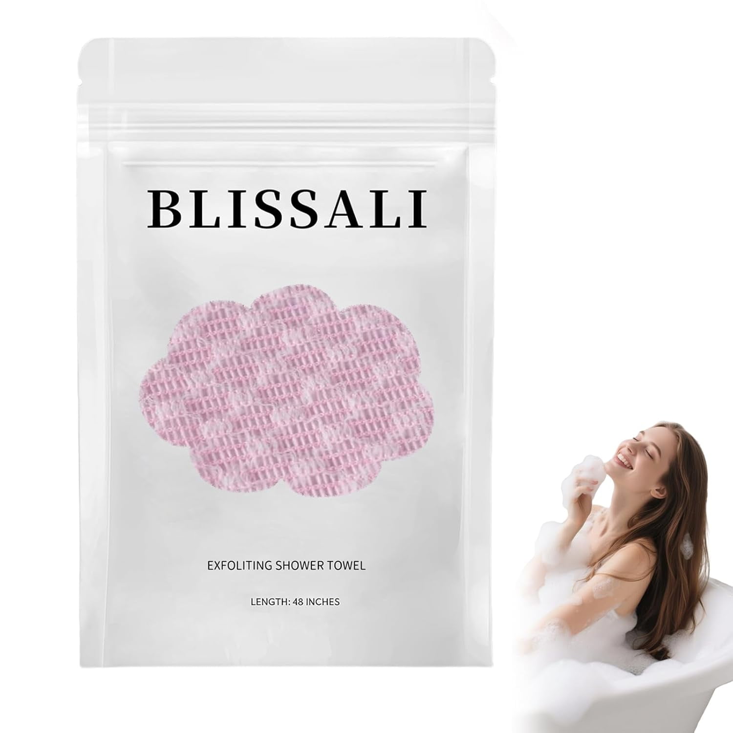 Blissal Exfoliating Shower Towel, 2-in-1 Exfoliating Towel, Premium ...
