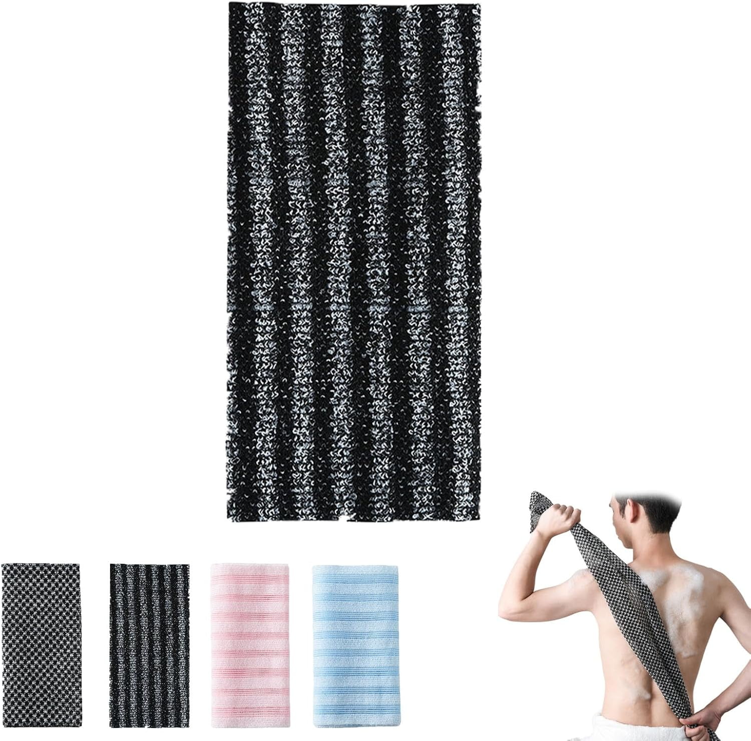 Blissal Exfoliating Shower Towel, Blissal, Blissal Back Exfoliator ...