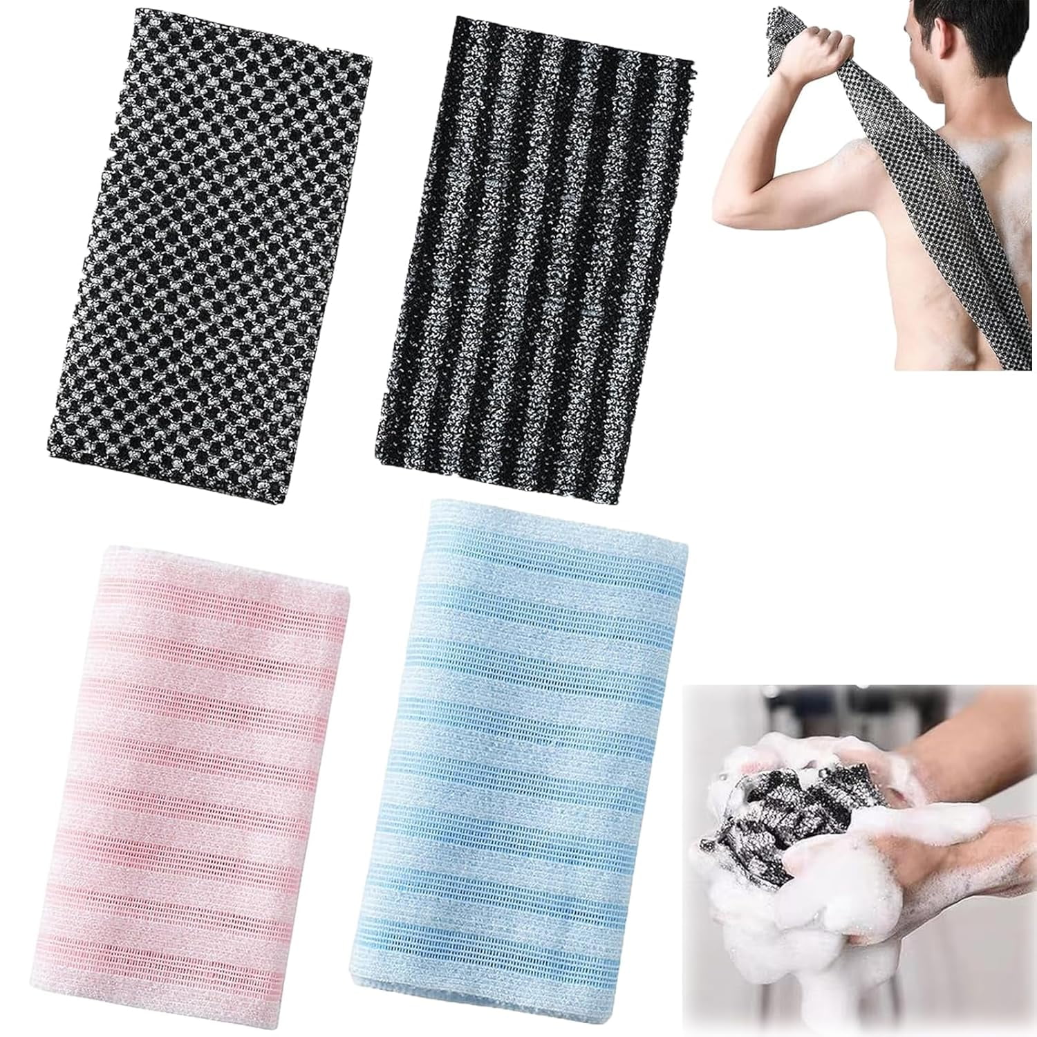 Blissal Exfoliating Shower Towel, Blissal Towel Bath Towel for Men and ...