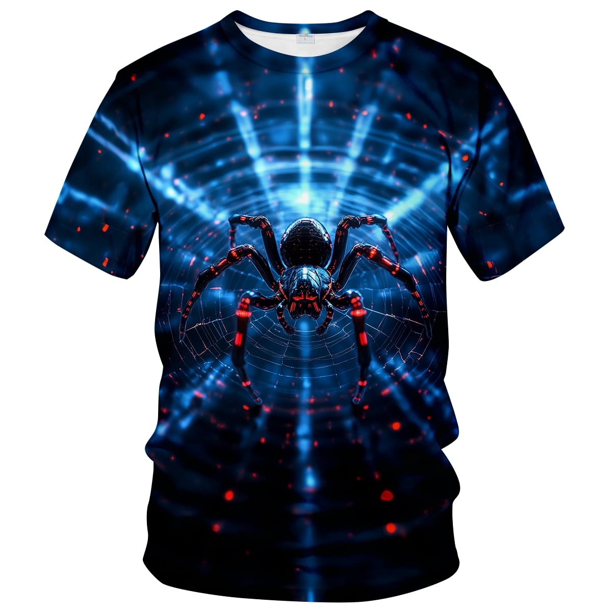 Blissboy Gothic Spider Web Graphic T-Shirt Spider Design Halloween Tee ...