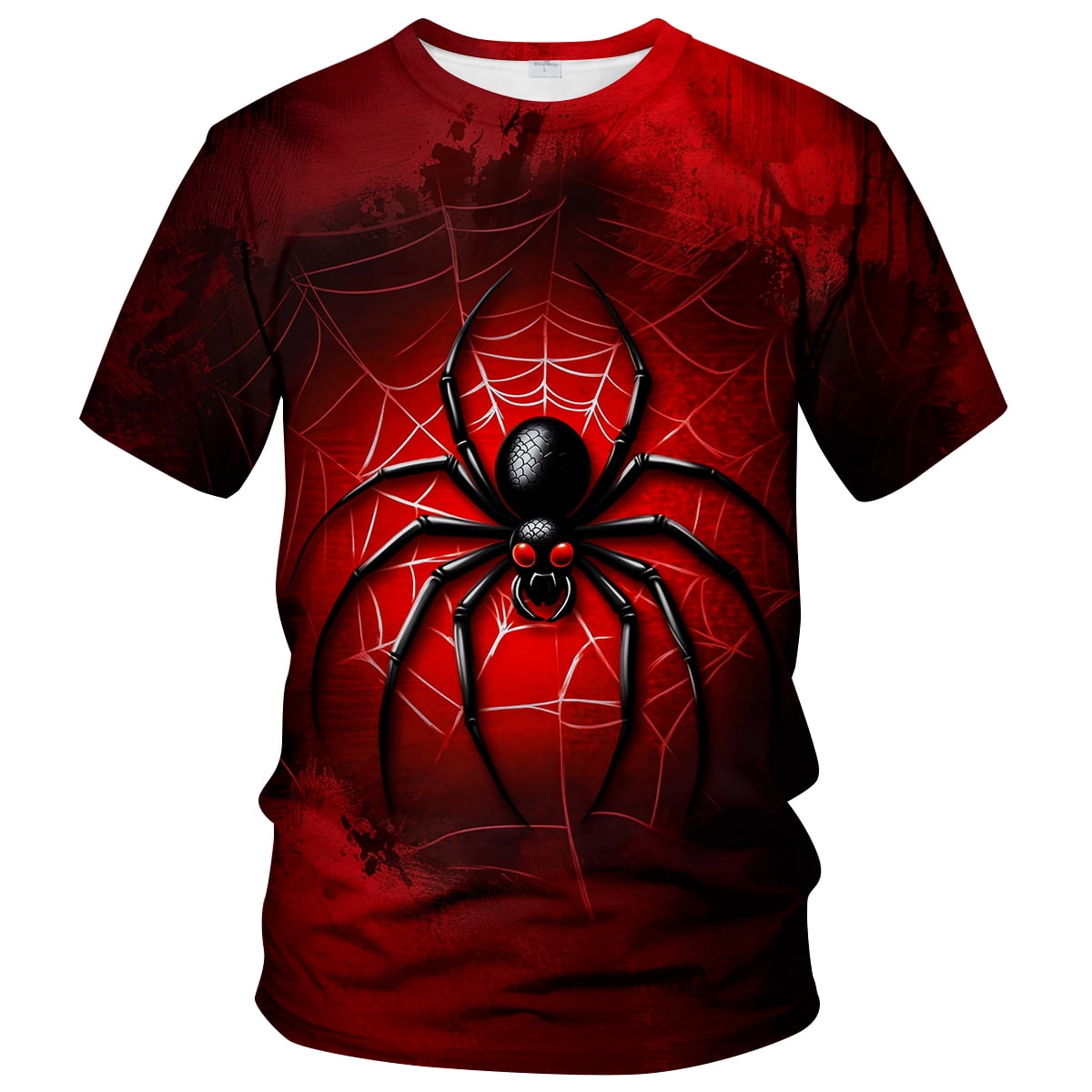 Blissboy Gothic Spider Web Graphic T-Shirt Spider Design Halloween Tee ...