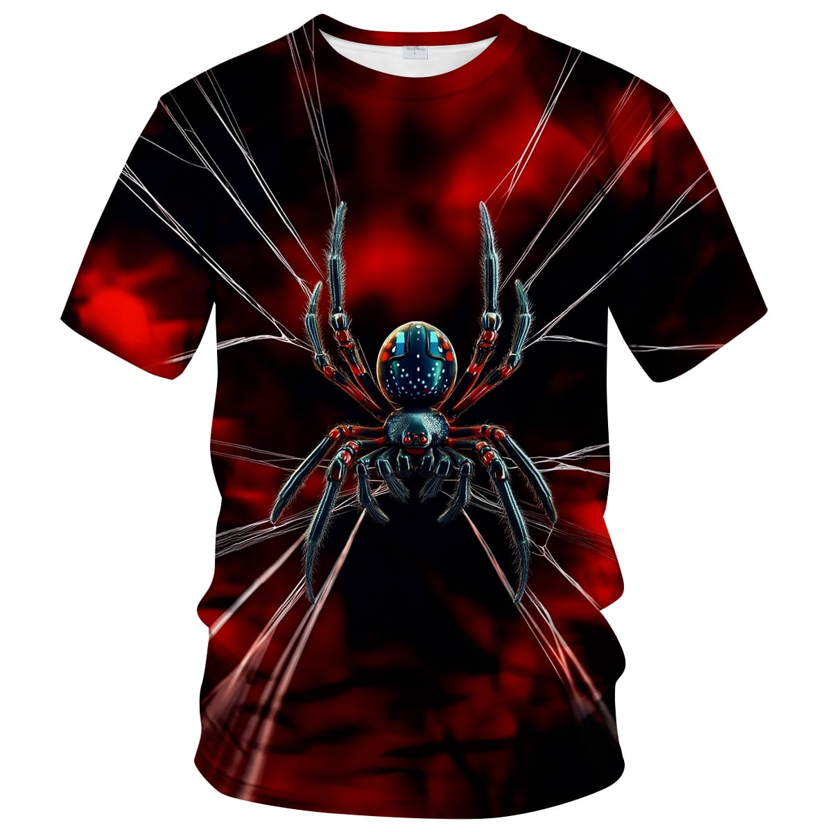 Blissboy Gothic Spider Web Graphic T-Shirt Spider Design Halloween Tee ...