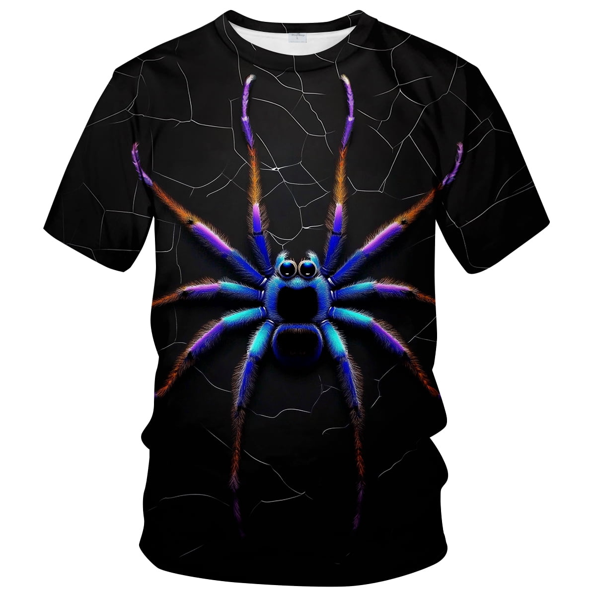 Blissboy Gothic Spider Web Graphic T-Shirt Spider Design Halloween Tee ...