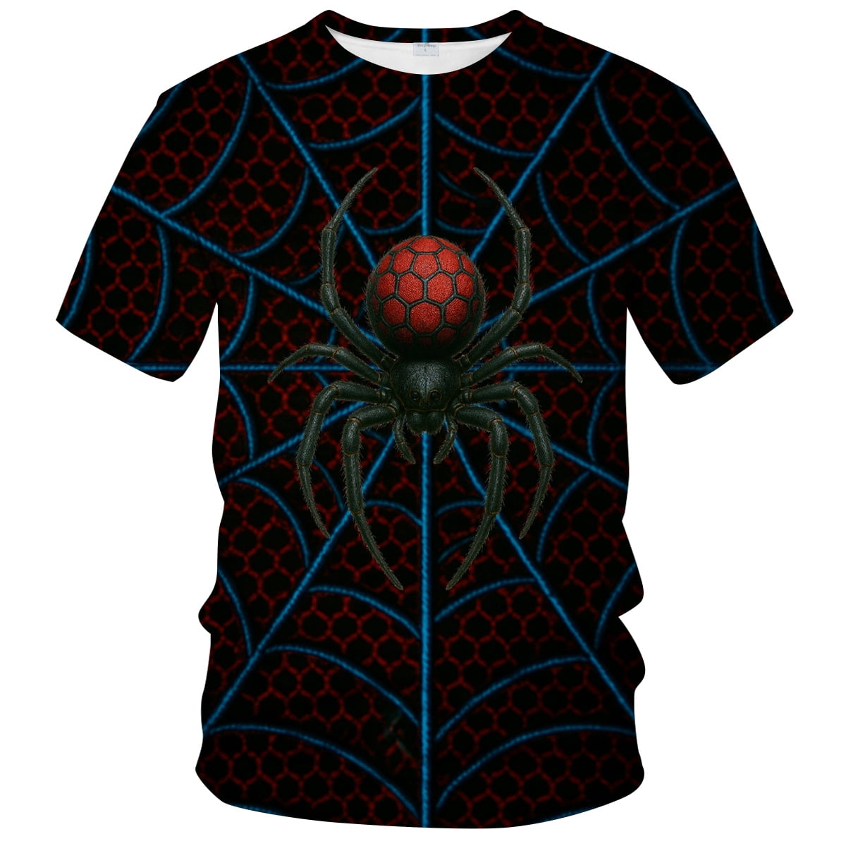 Blissboy Gothic Spider Web Graphic T-Shirt Spider Design Halloween Tee ...