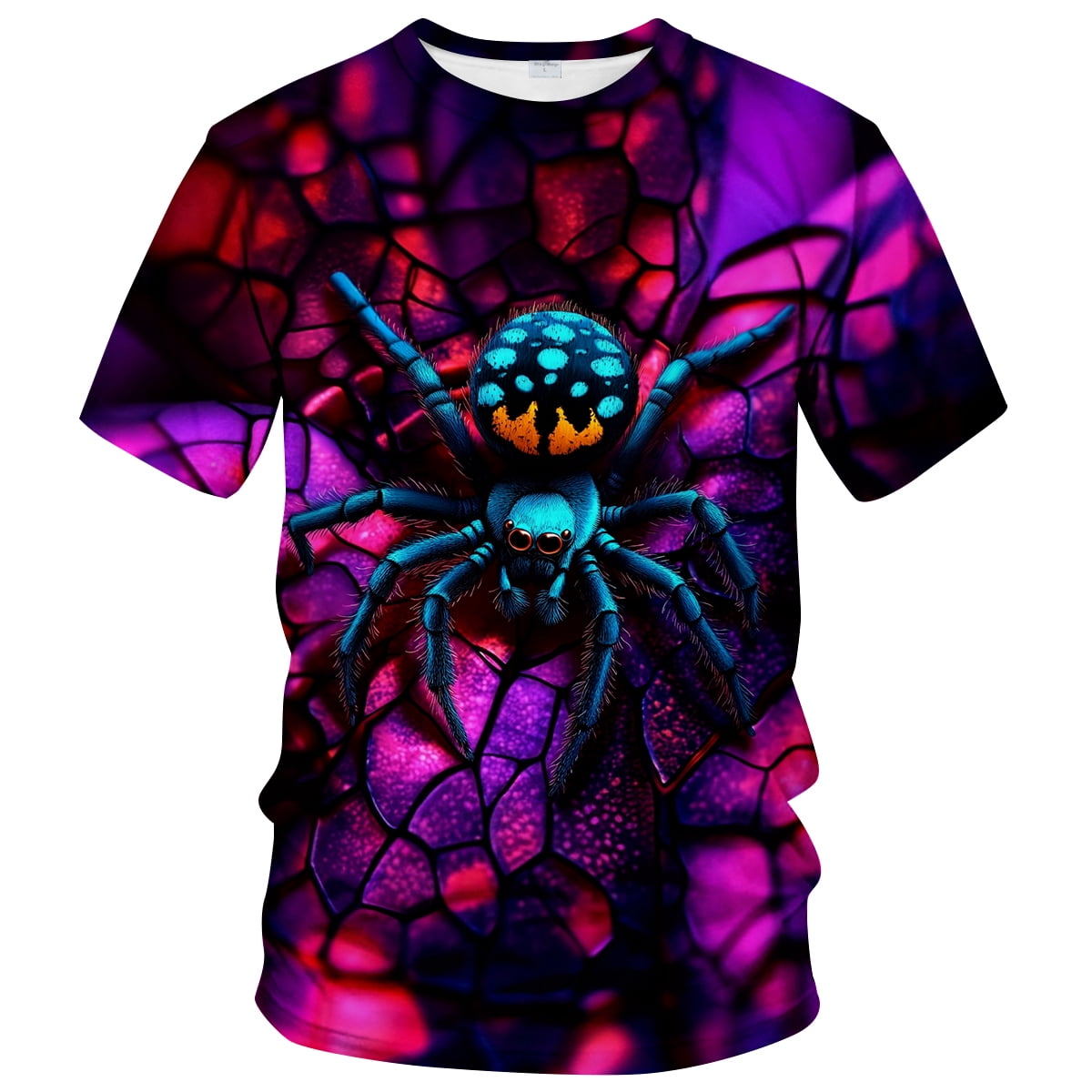 Blissboy Gothic Spider Web Graphic T-Shirt Spider Design Halloween Tee ...