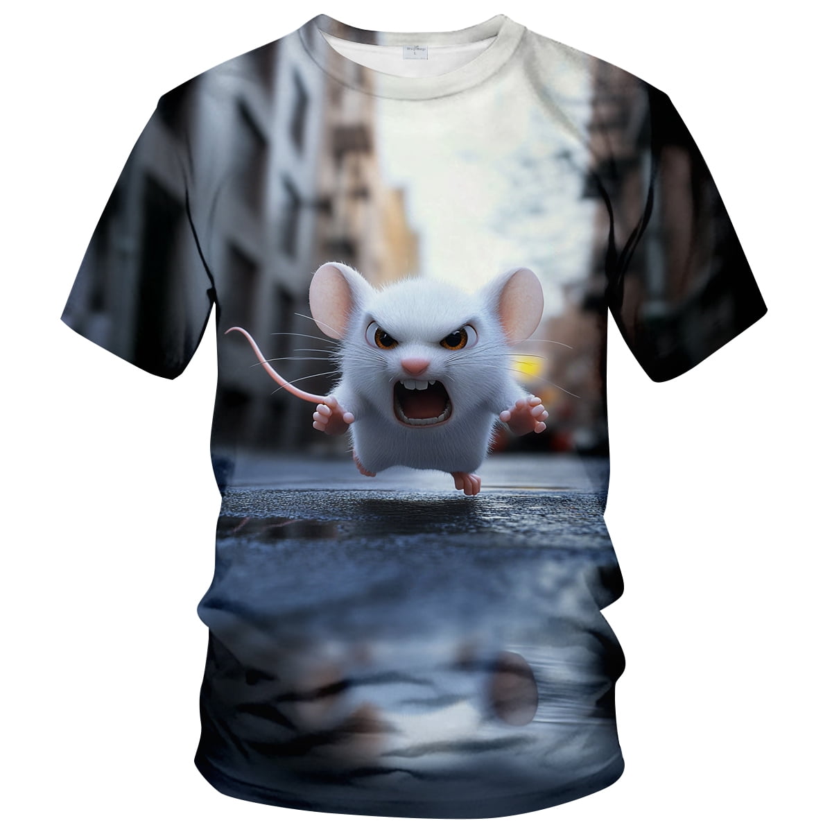 Blissboy Men's Cartoon Mouse T-shirt Funny Rat Graphic Tee Shirt ...