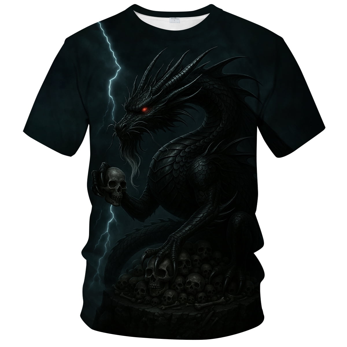 Blissboy Men's Chinese Dragon Graphic T-Shirt Anime Mythical Beast Tee ...