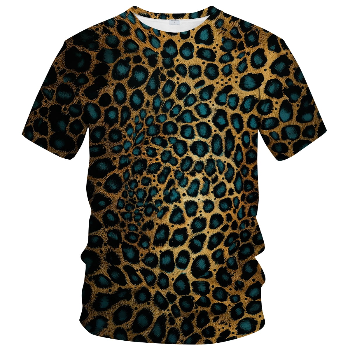 Blissboy Novelty Men's 3D Leopard Print T-Shirt - Bold Animal Print ...