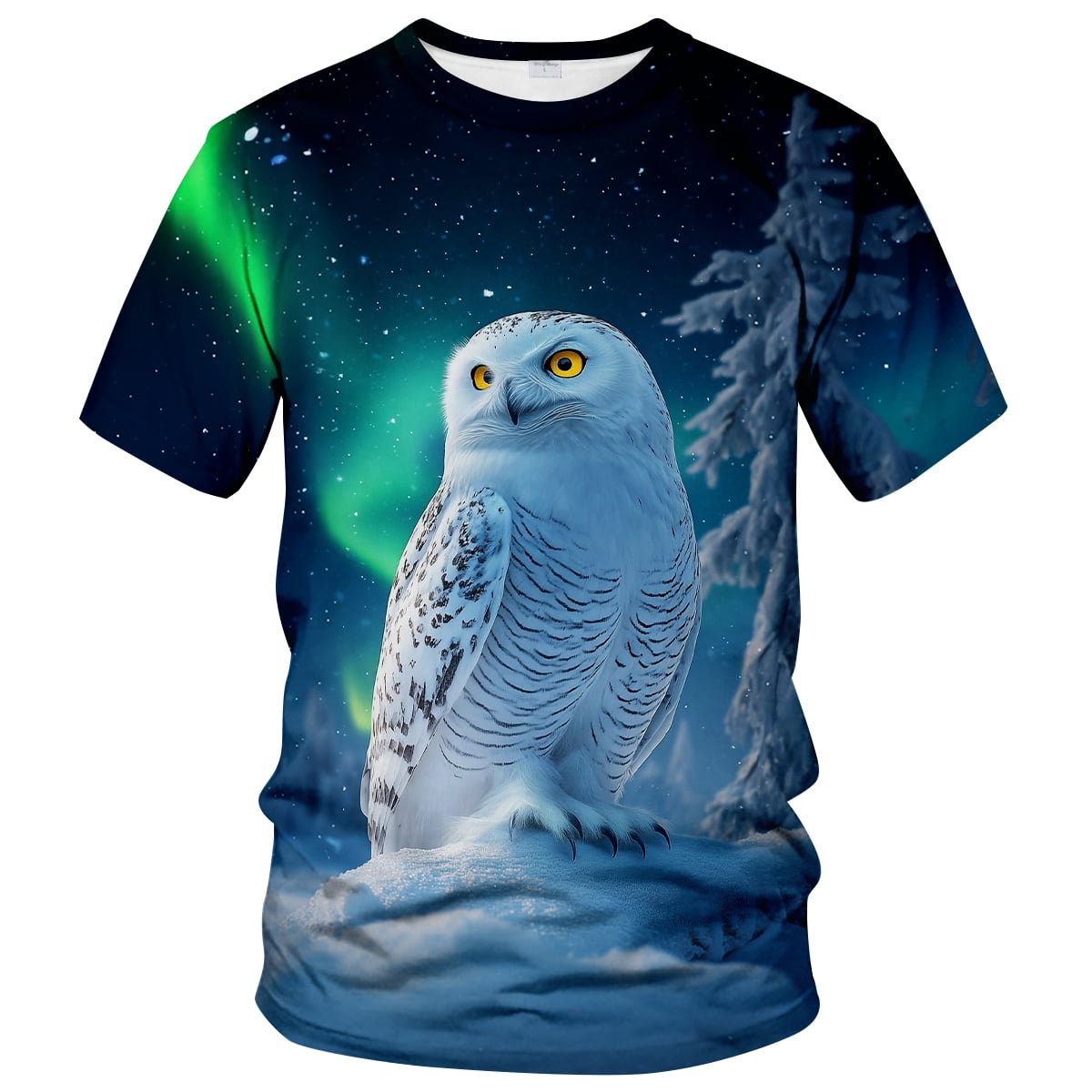 Blissboy Owl Graphic T‑Shirt Fantasy Animal Tee Shirt - Walmart.com