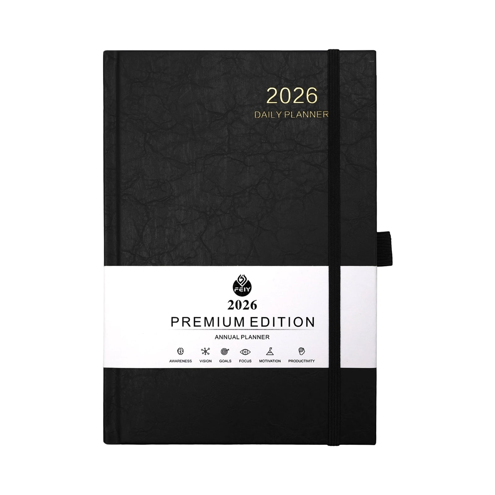 Blisscok A5 Black Academic Diary 2026 Week to View, Day to Page Diary ...