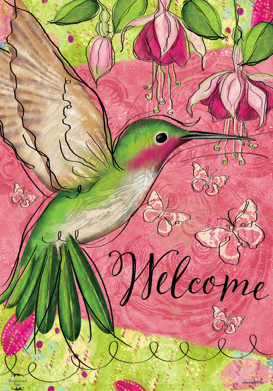 Toland Home Garden Humming Trio Bird Hummingbird Flag Double Sided ...