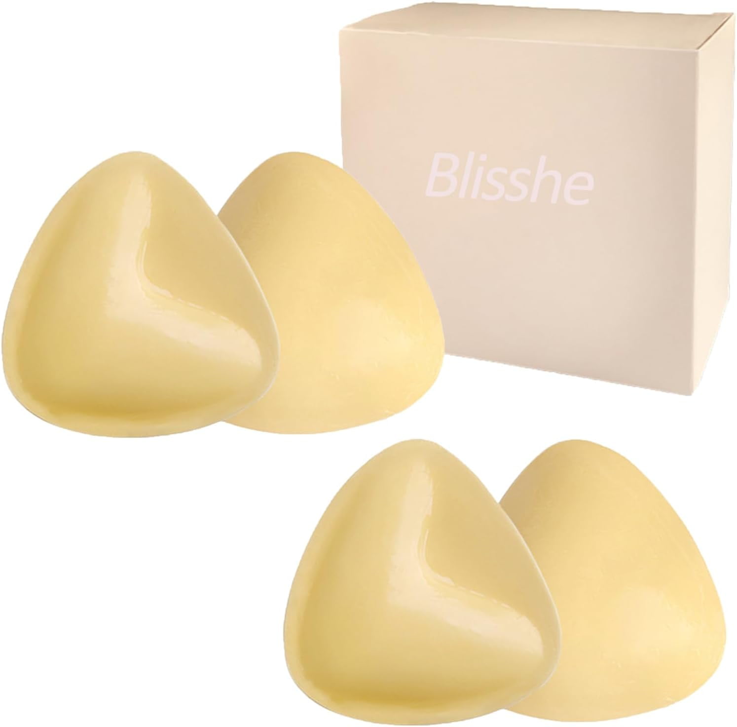 Blisshe Bra Inserts, Blisshe Sticky Bra, Reusable Invisible Lift Bras ...