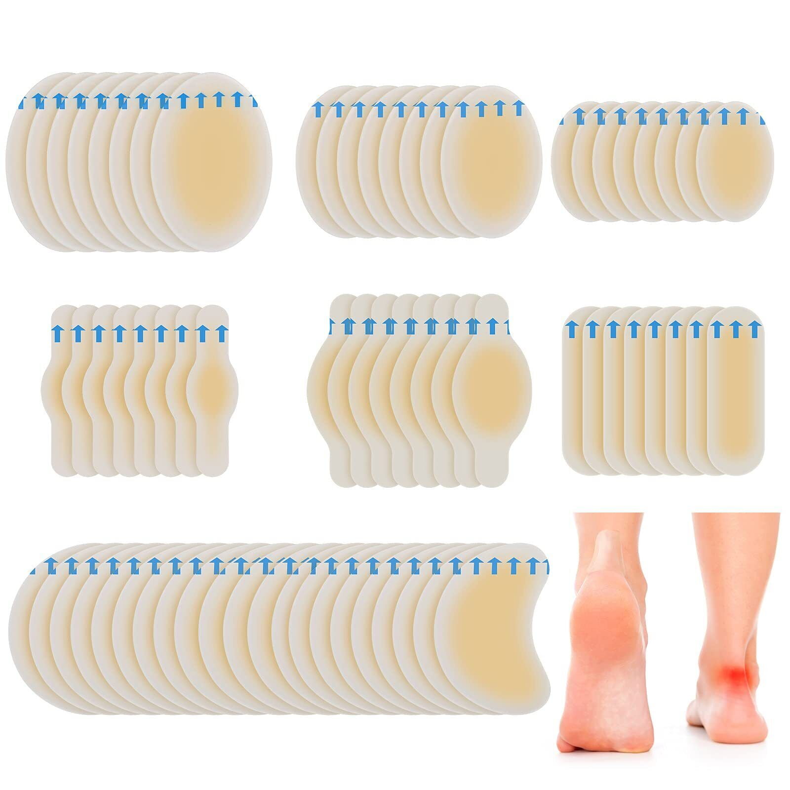 Blister Bandages Hydrocolloid Blister Pads for Heel Waterproof Adhesive ...