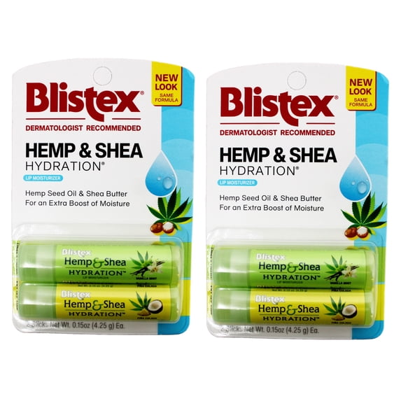 Blistex Hemp and Shea Hydration Lip Balm, Shea Butter and Hemp Seed Oil ...