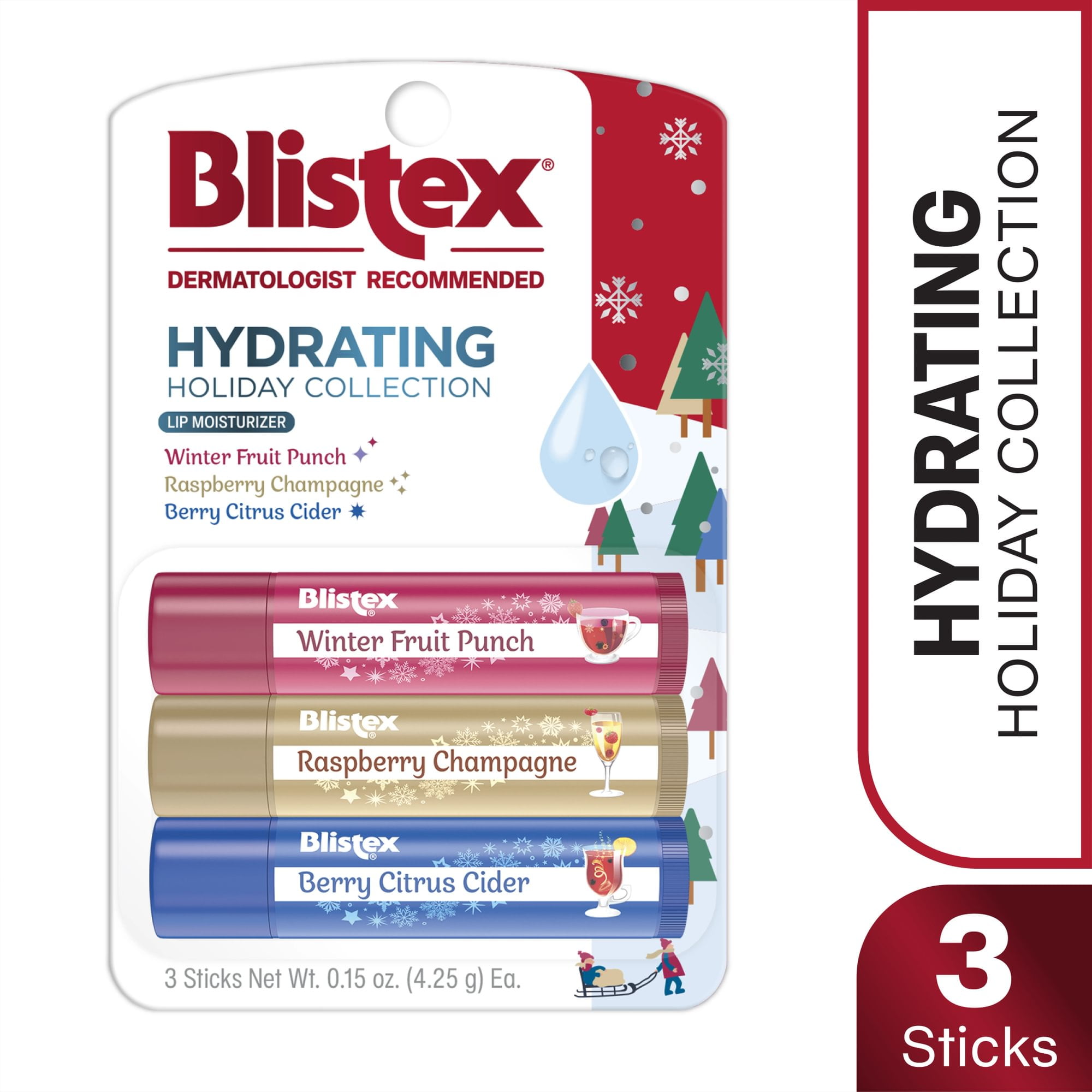 Blistex Holiday Drinks Collection Lip Balm, Fruit Raspberry Flavor, 0. ...