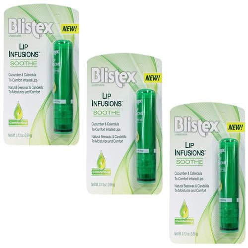 Blistex Lip Infusions Soothe Lip Moisturizer 0.13 Ounce (3 Pack ...