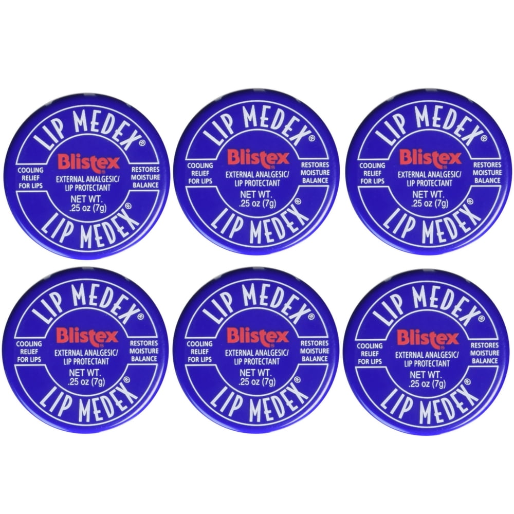 Blistex Medicated Lip Balm for Dryness & Cold Relief, 0.25 oz Each (6 ...