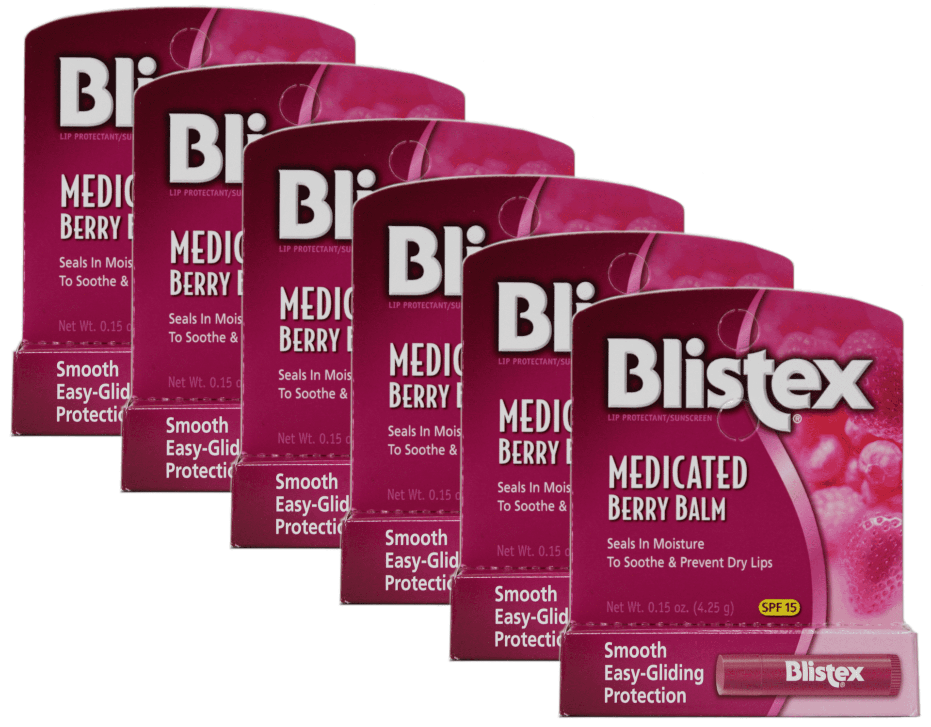 Blistex Lip Protectant and Sunscreen Balm, Medicated Berry, SPF 15, 0. ...
